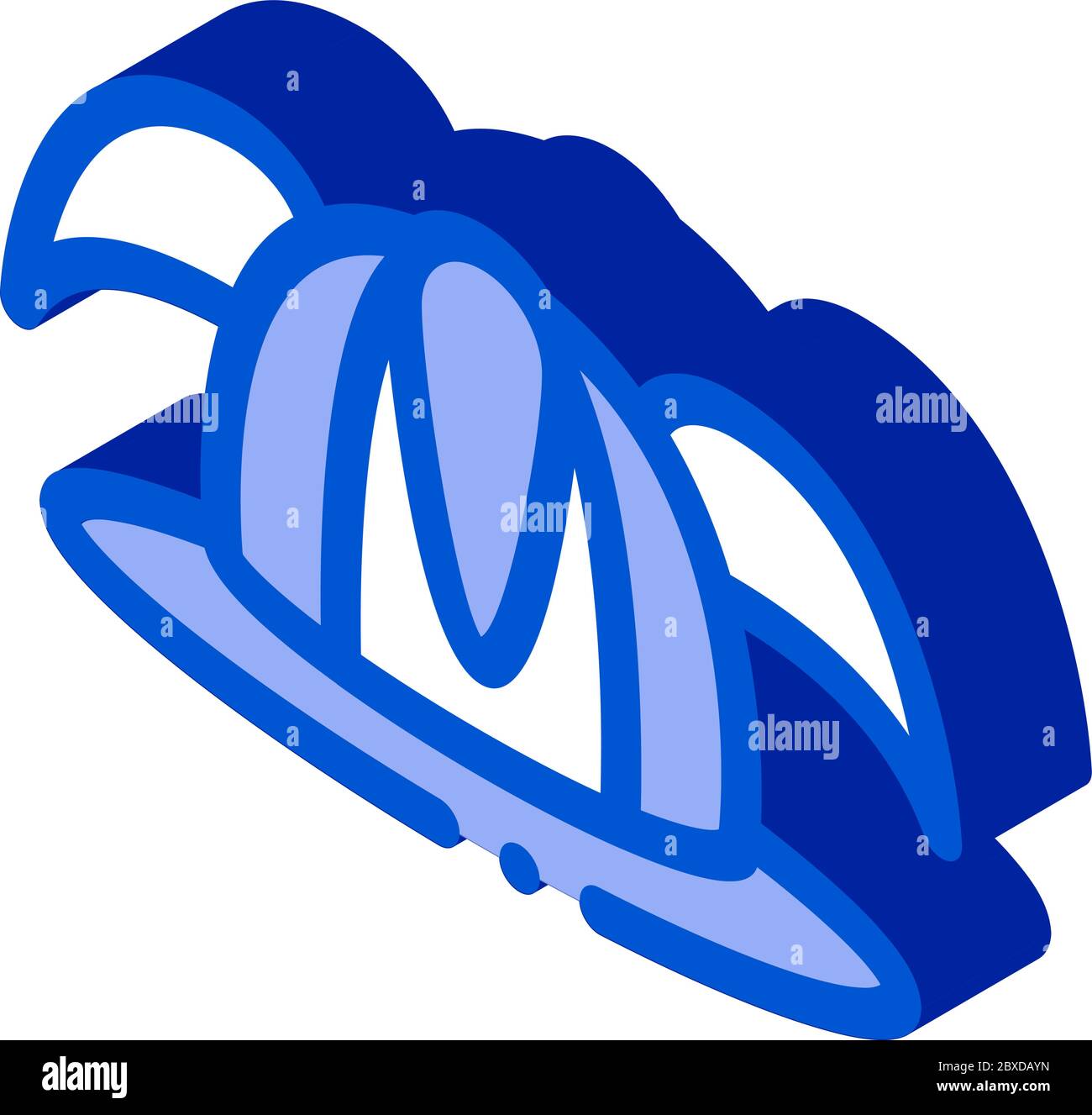 Football Fan Hat Isometric Icon Vector Illustration Stock Vector Image ...