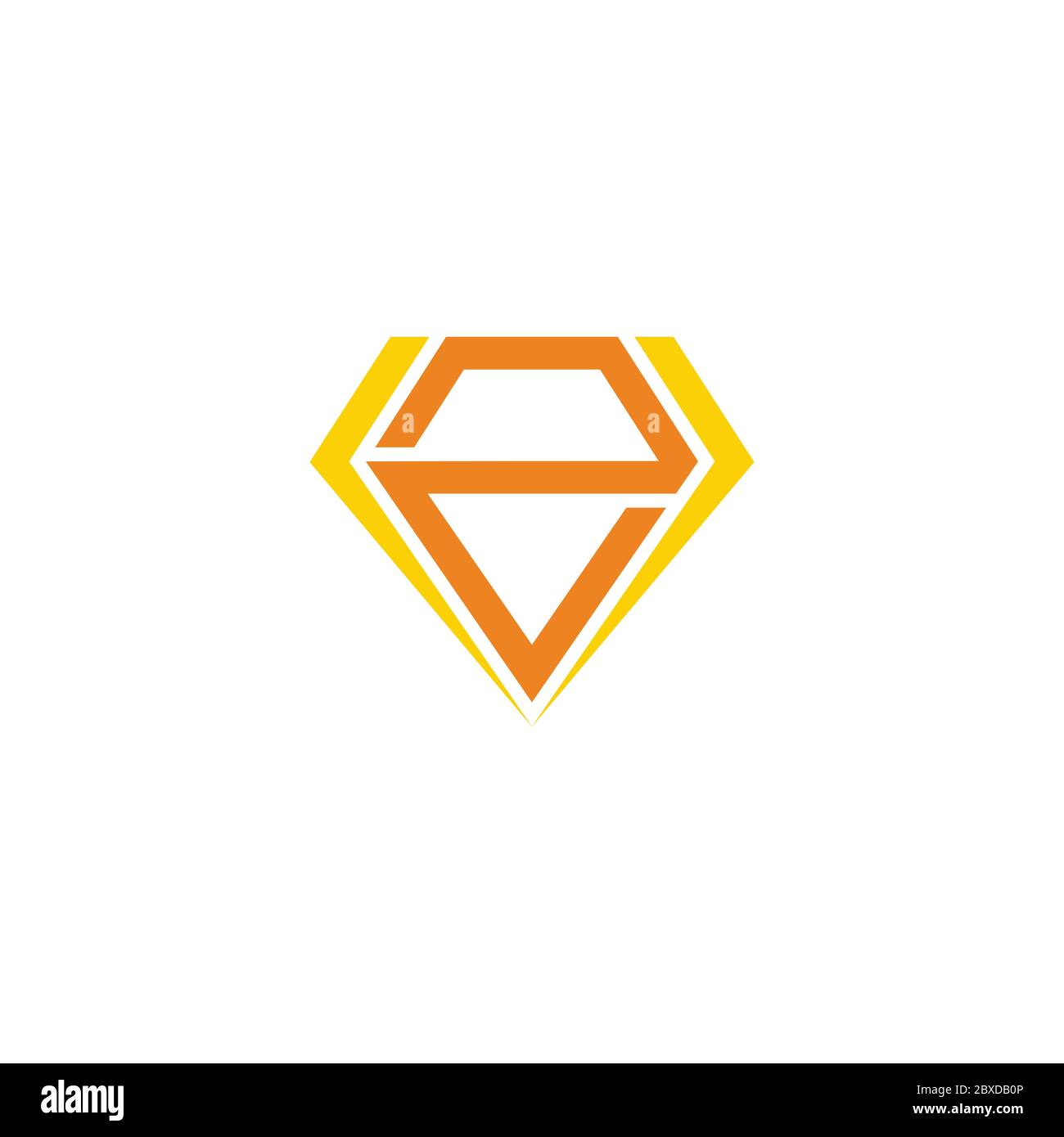 abstract letter z diamond geometric design symbol vector Stock Vector ...