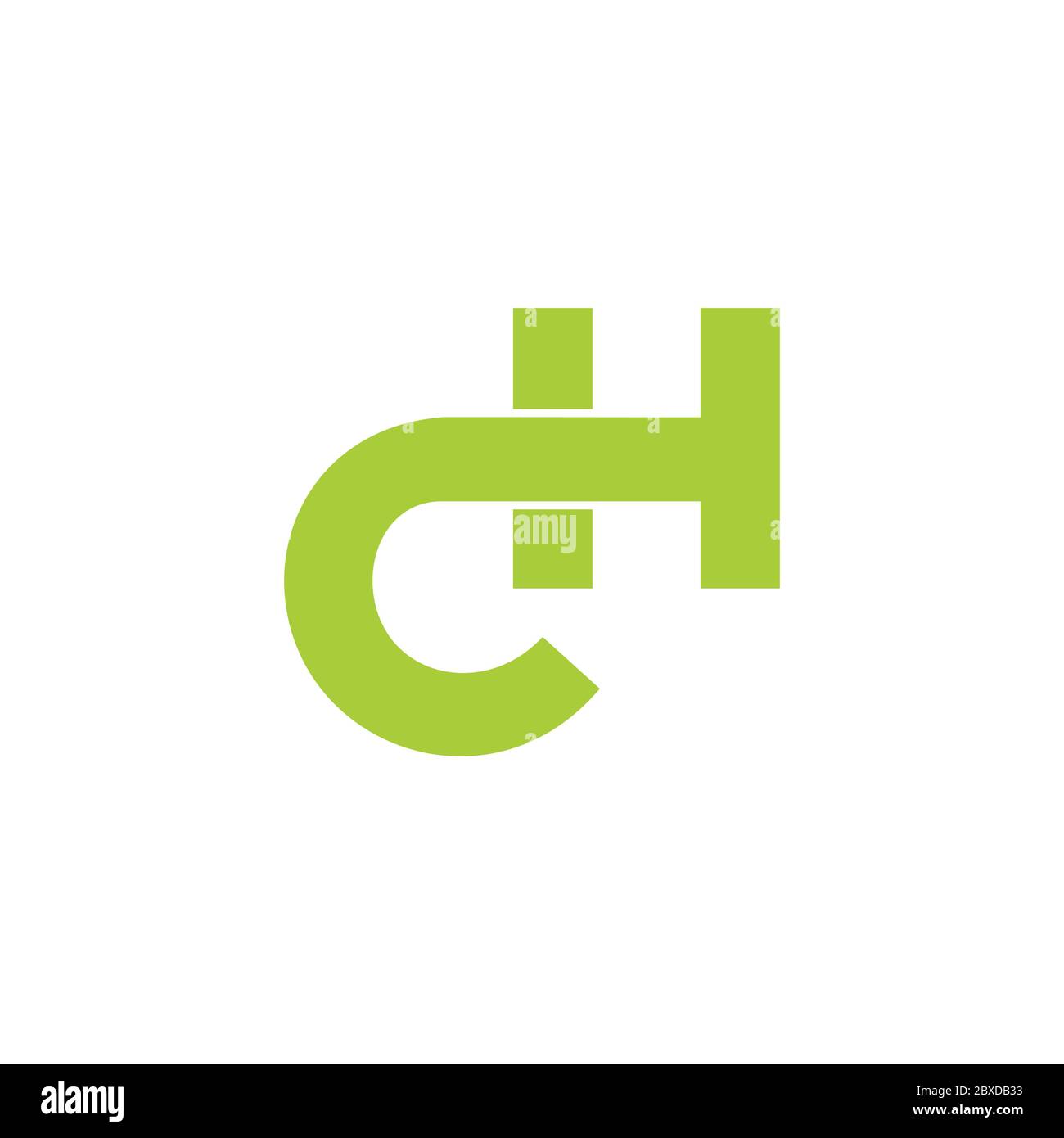 letter ch simple overlapping geometric line symbol logo vector Stock ...