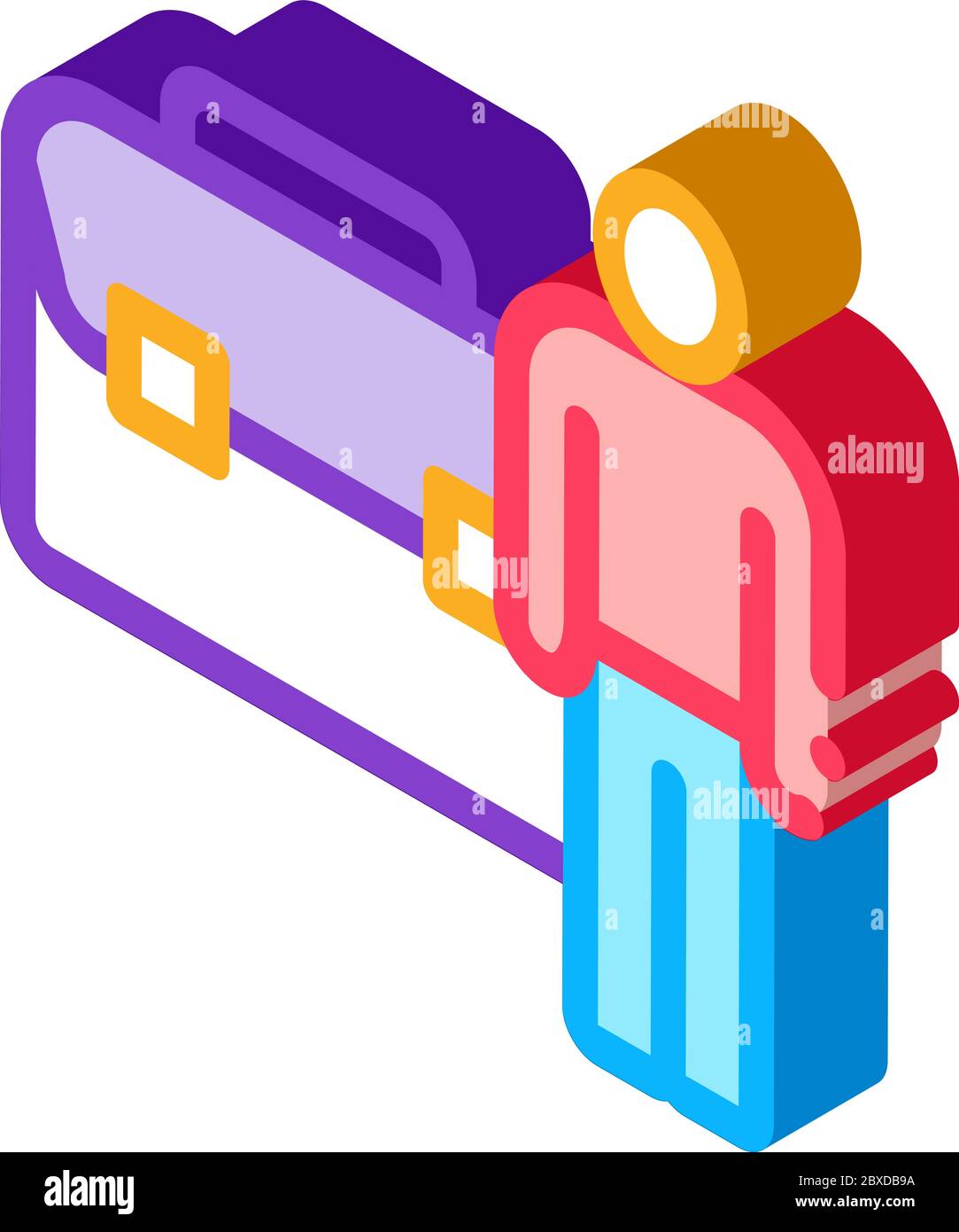 busy man isometric icon vector illustration Stock Vector Image & Art ...