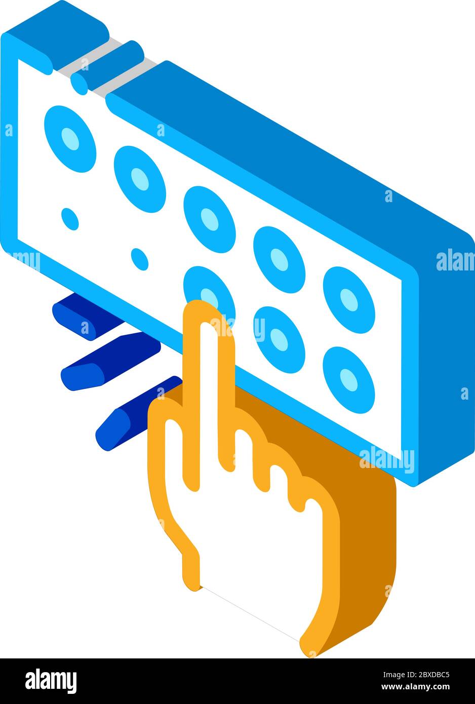 Musical Console Isometric Icon Vector Illustration Stock Vector Image ...