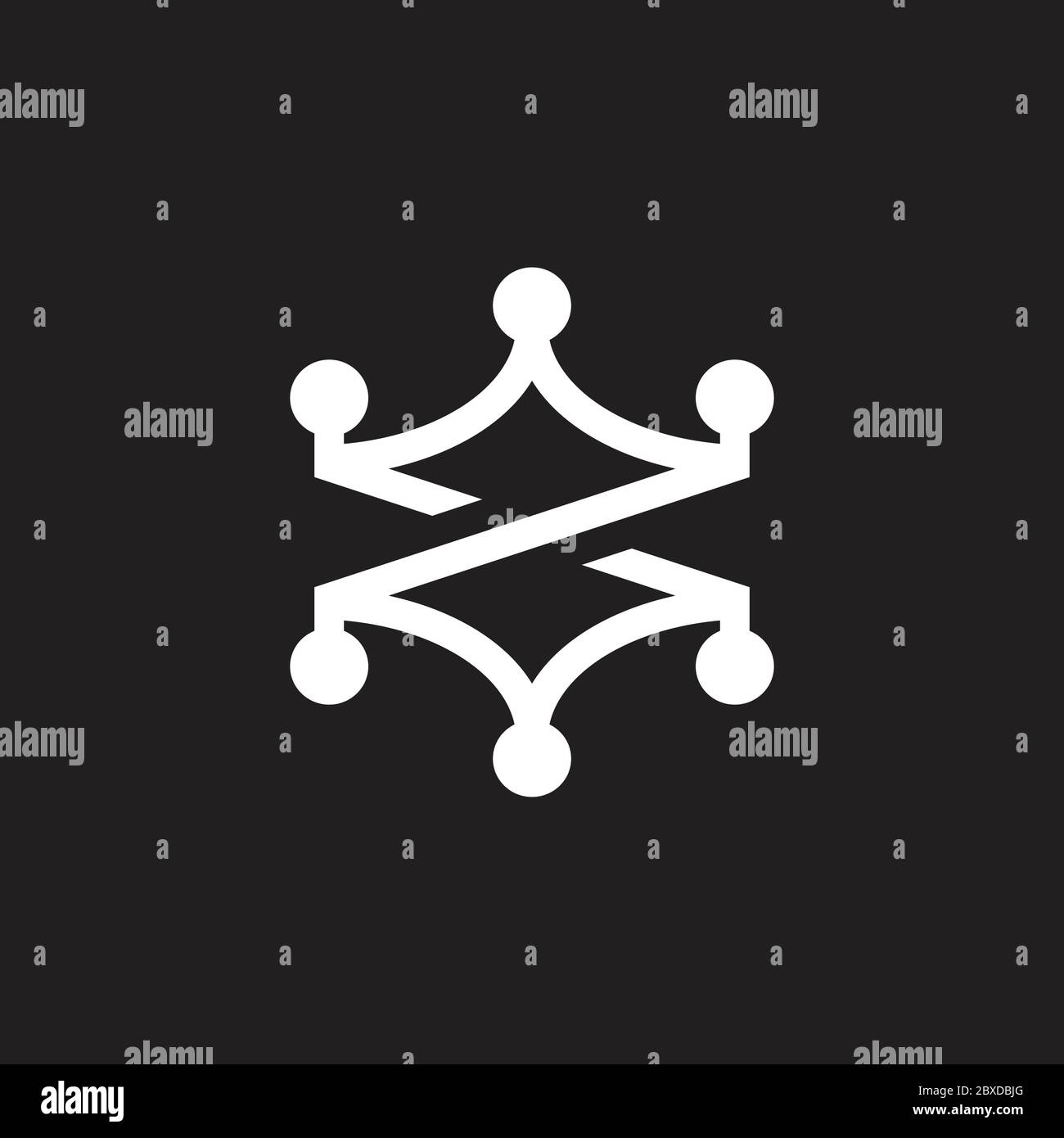 infinity linear simple dots geometric design logo vector Stock Vector ...