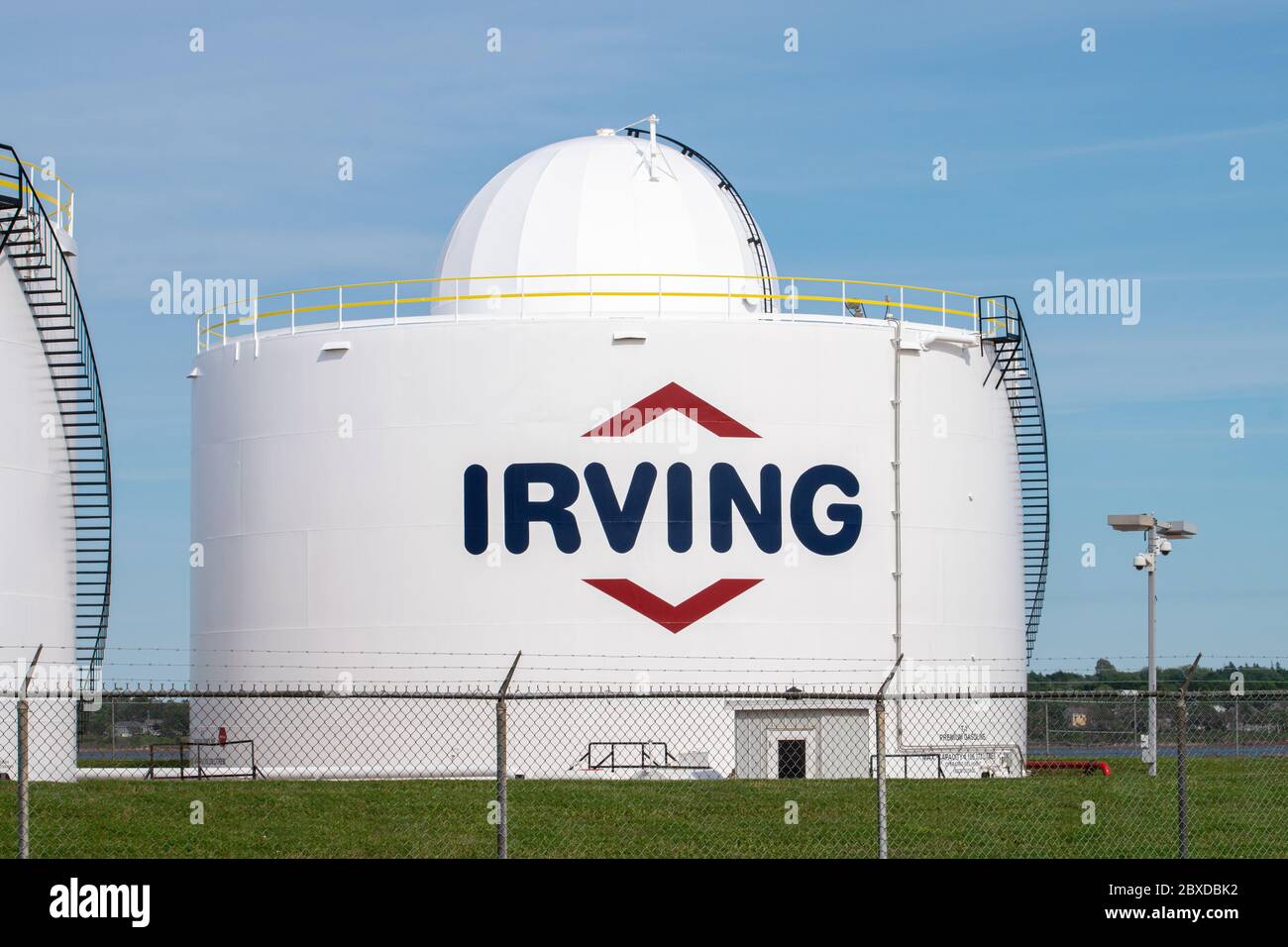 irving company oil storage tank Stock Photo - Alamy