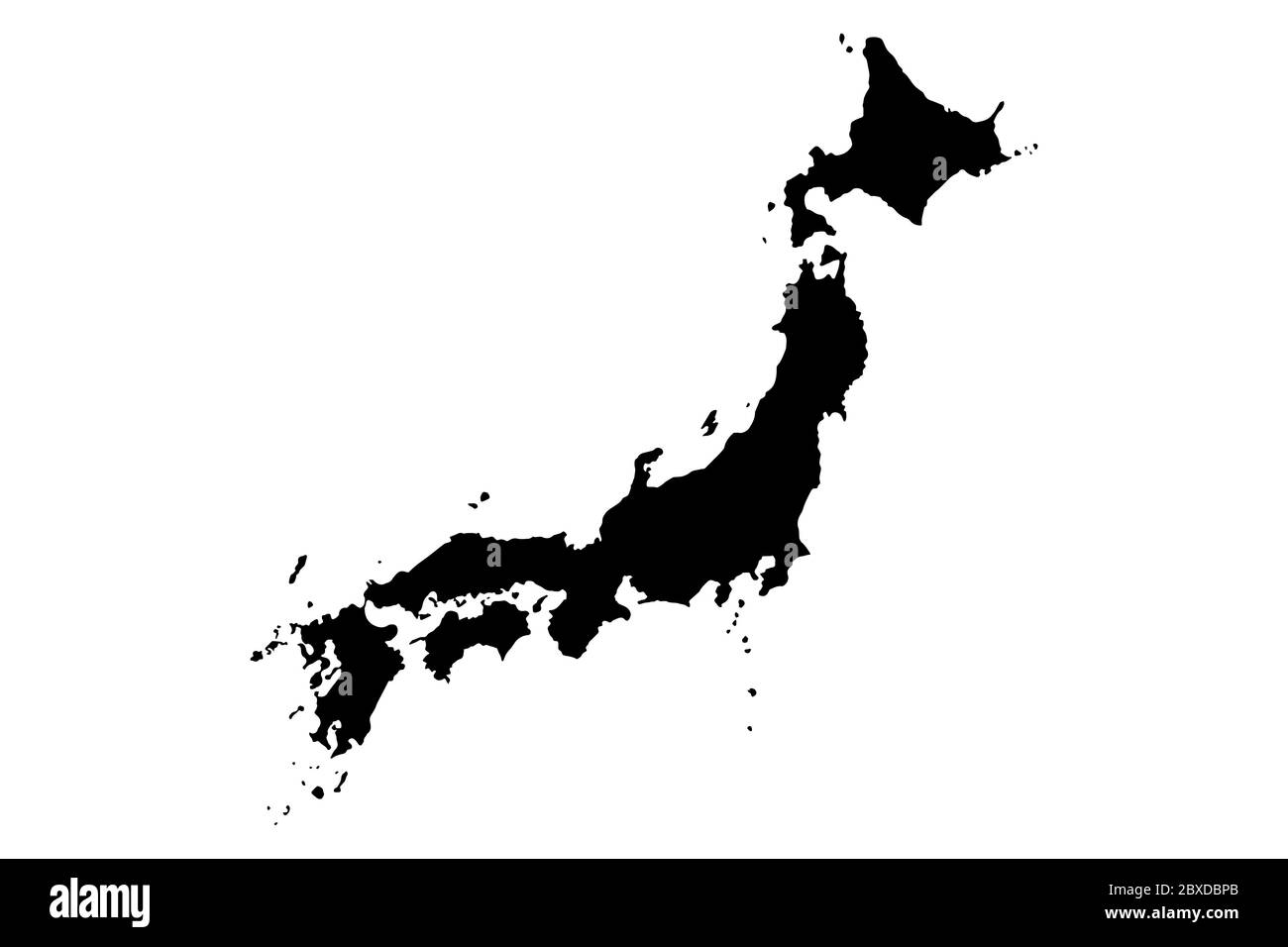 Japan map with gray tone on white background,illustration,textured ...