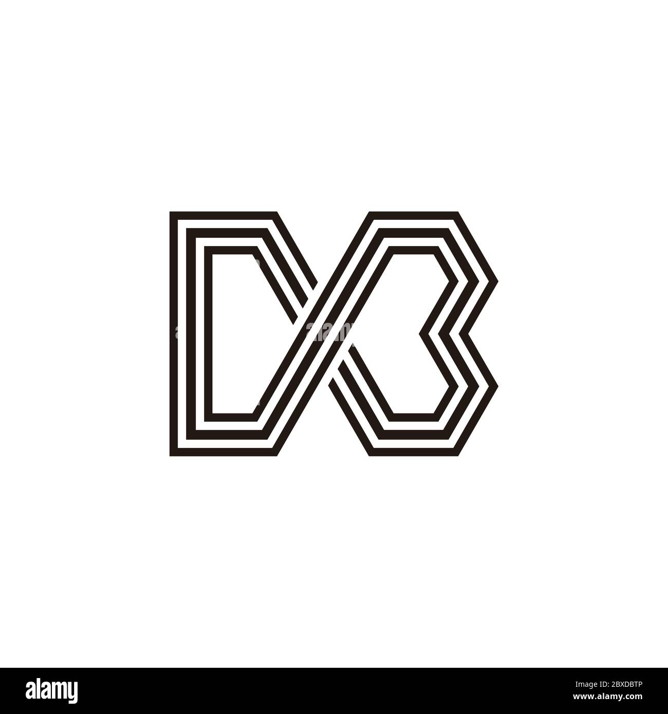 letter cb stripes geometric line symbol logo vector Stock Vector Image ...