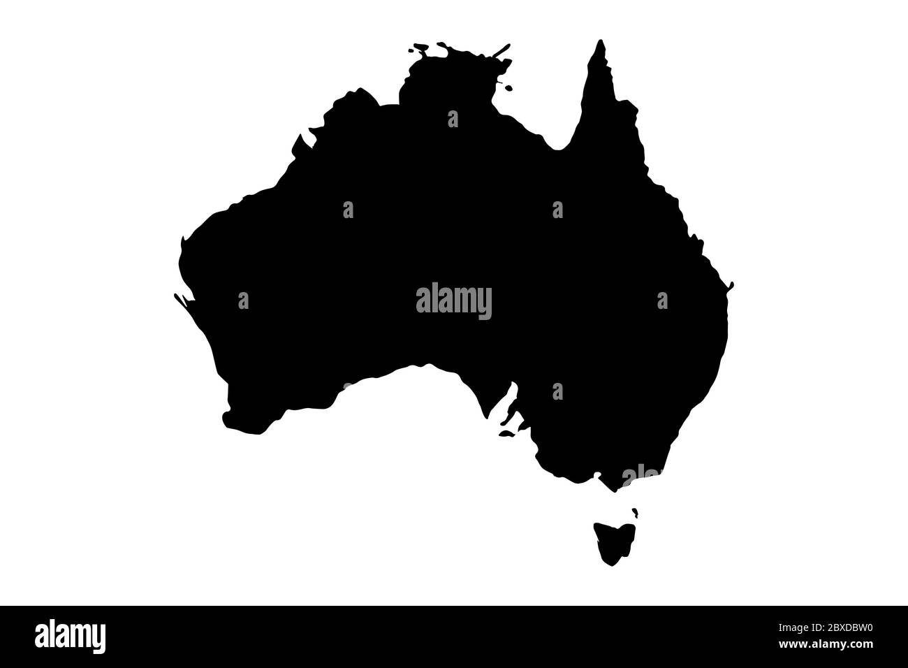 Australia map with gray tone on white background,illustration,textured ...