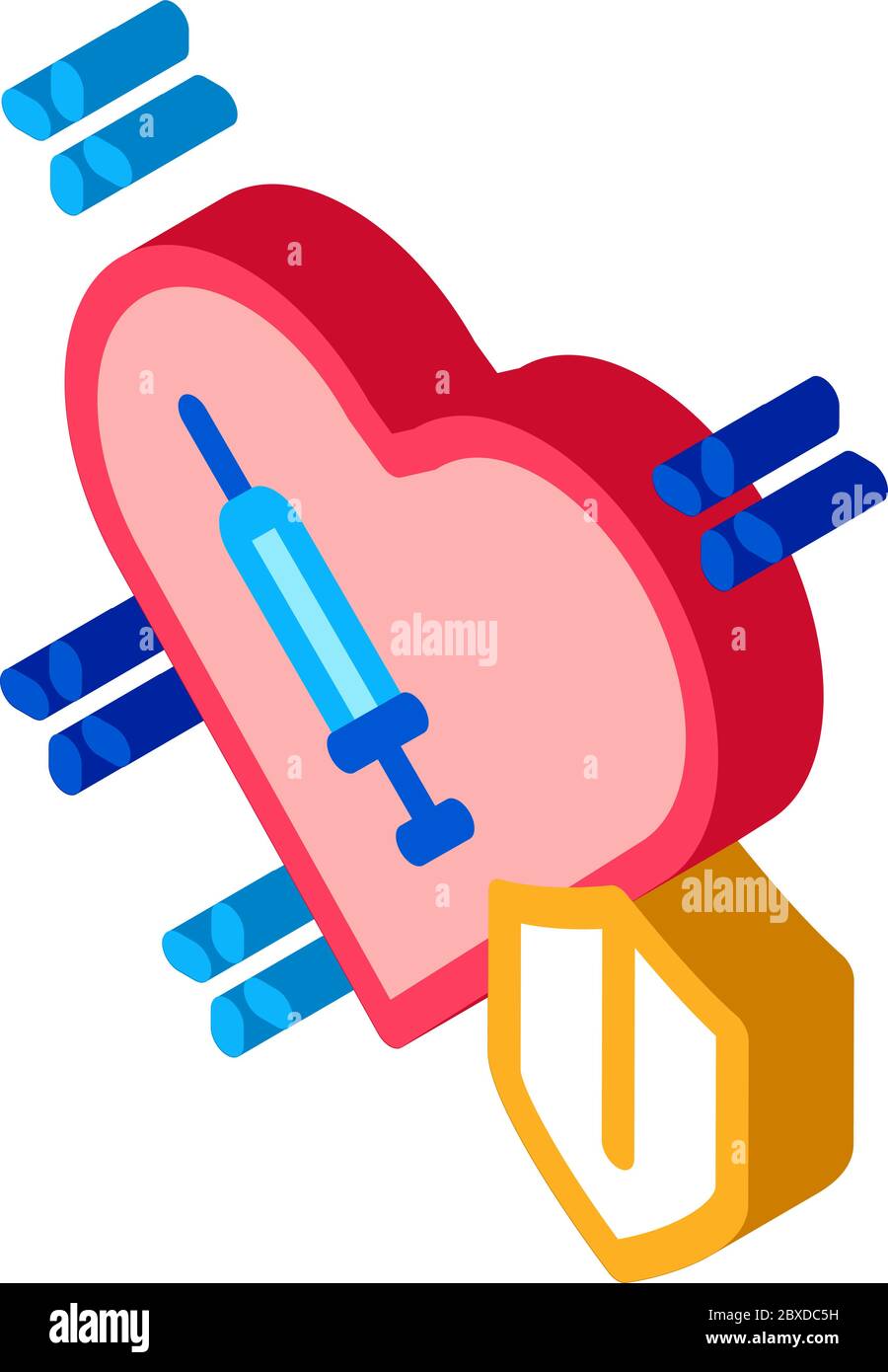 cardiac repair injection isometric icon vector illustration Stock ...