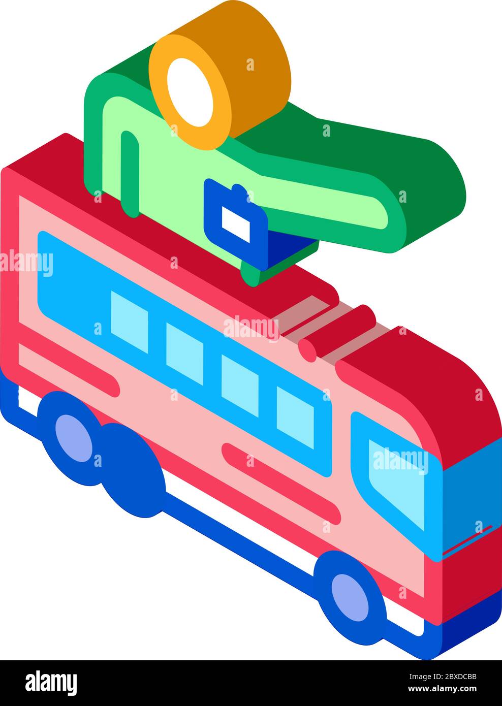 Bus Guide Isometric Icon Vector Illustration Stock Vector Image & Art ...