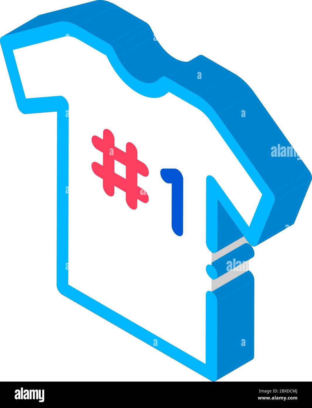 T-shirt Number Isometric Icon Vector Illustration Stock Vector Image ...