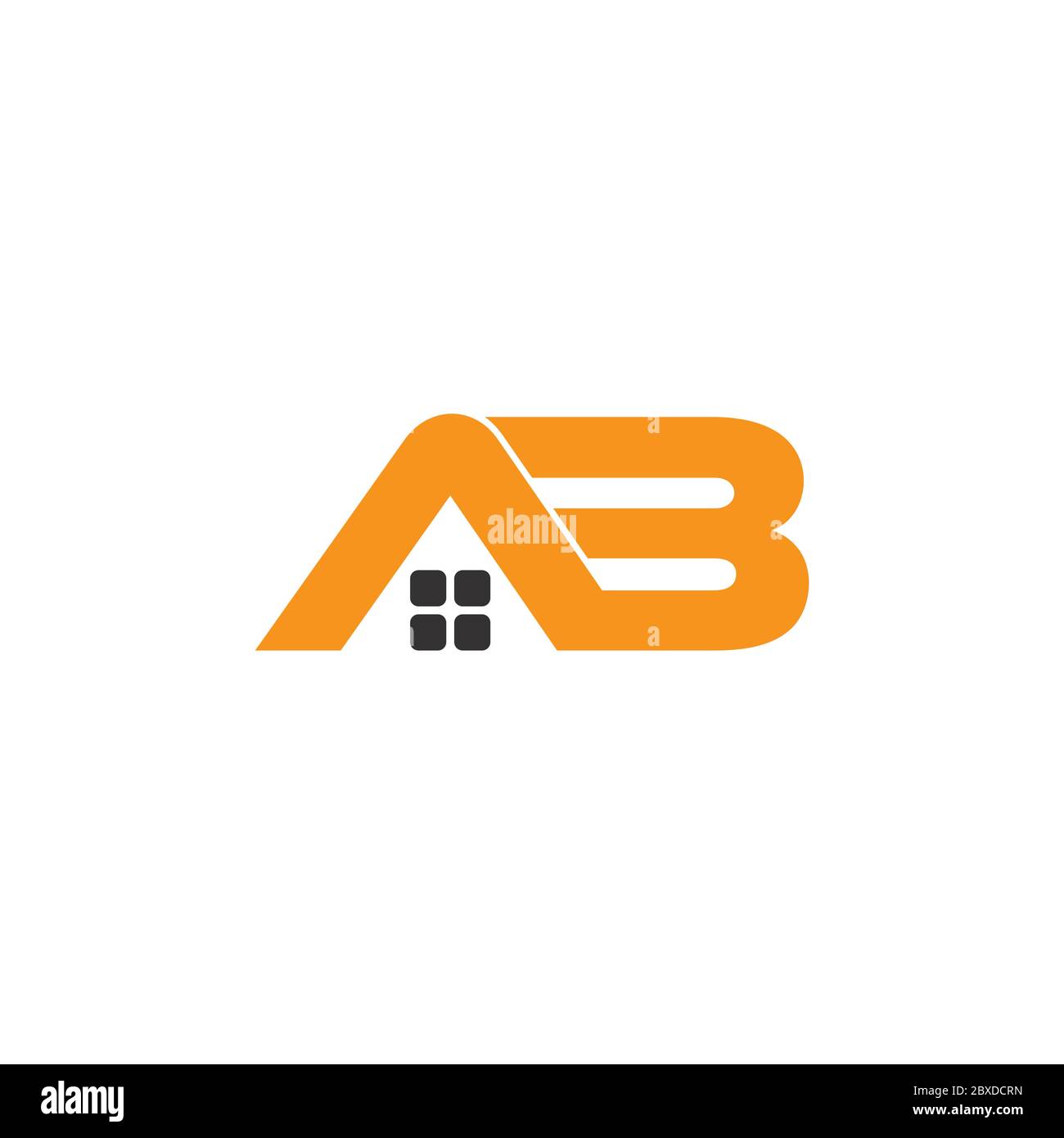 letter ab simple geometric home logo vector Stock Vector Image & Art ...