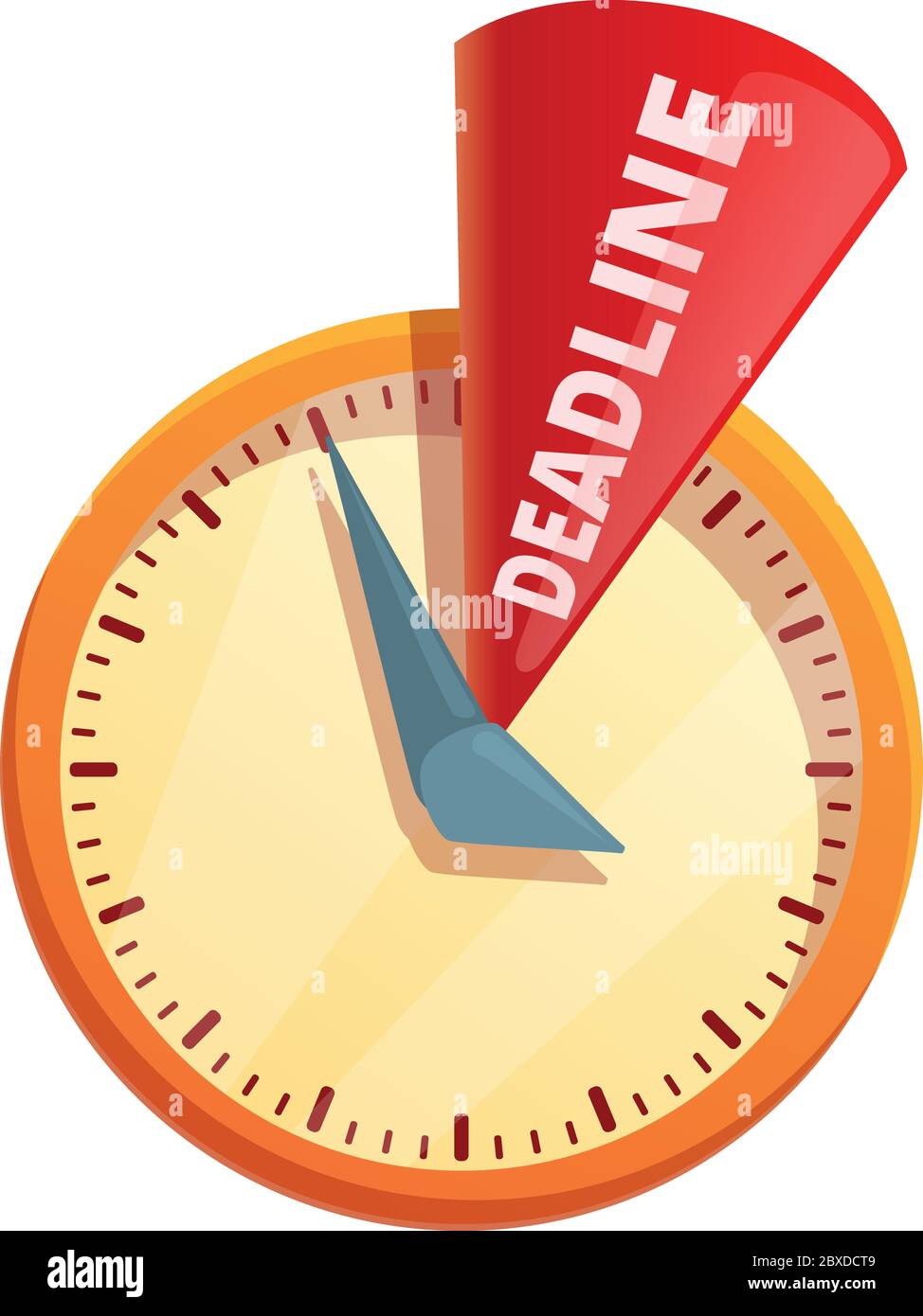 Deadline time icon. Cartoon of deadline time vector icon for web design ...