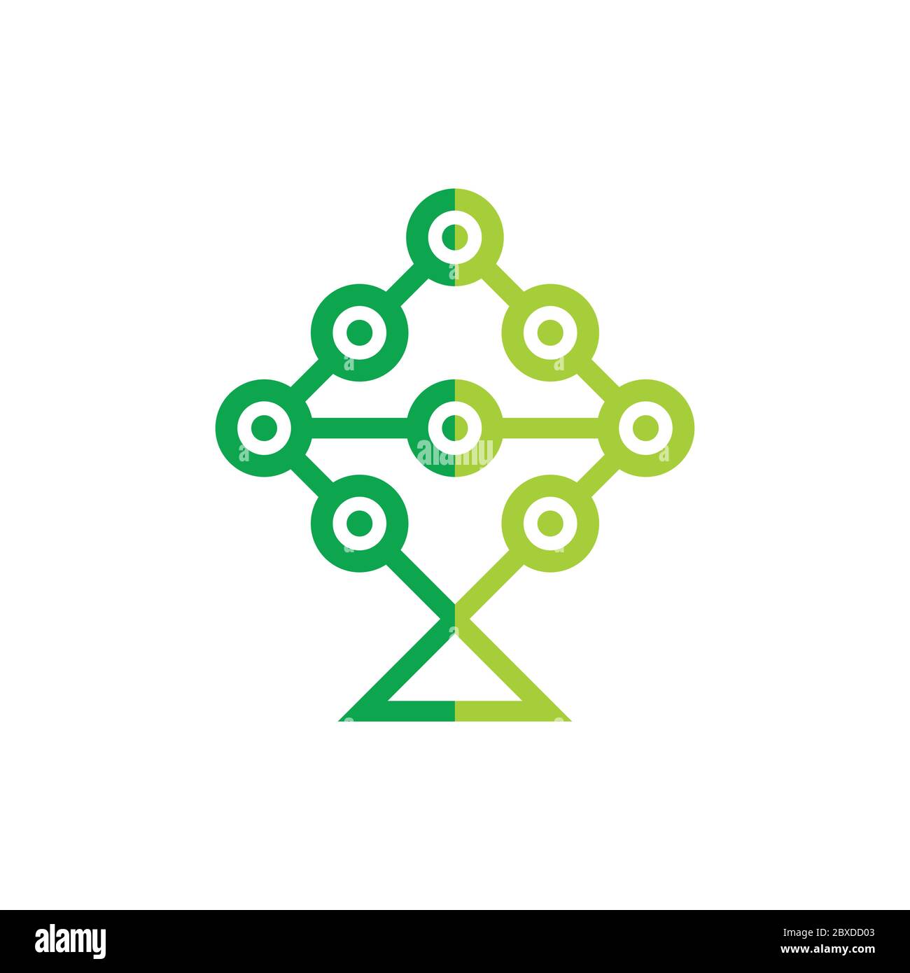 abstract green tree symbol dots design logo vector Stock Vector Image ...