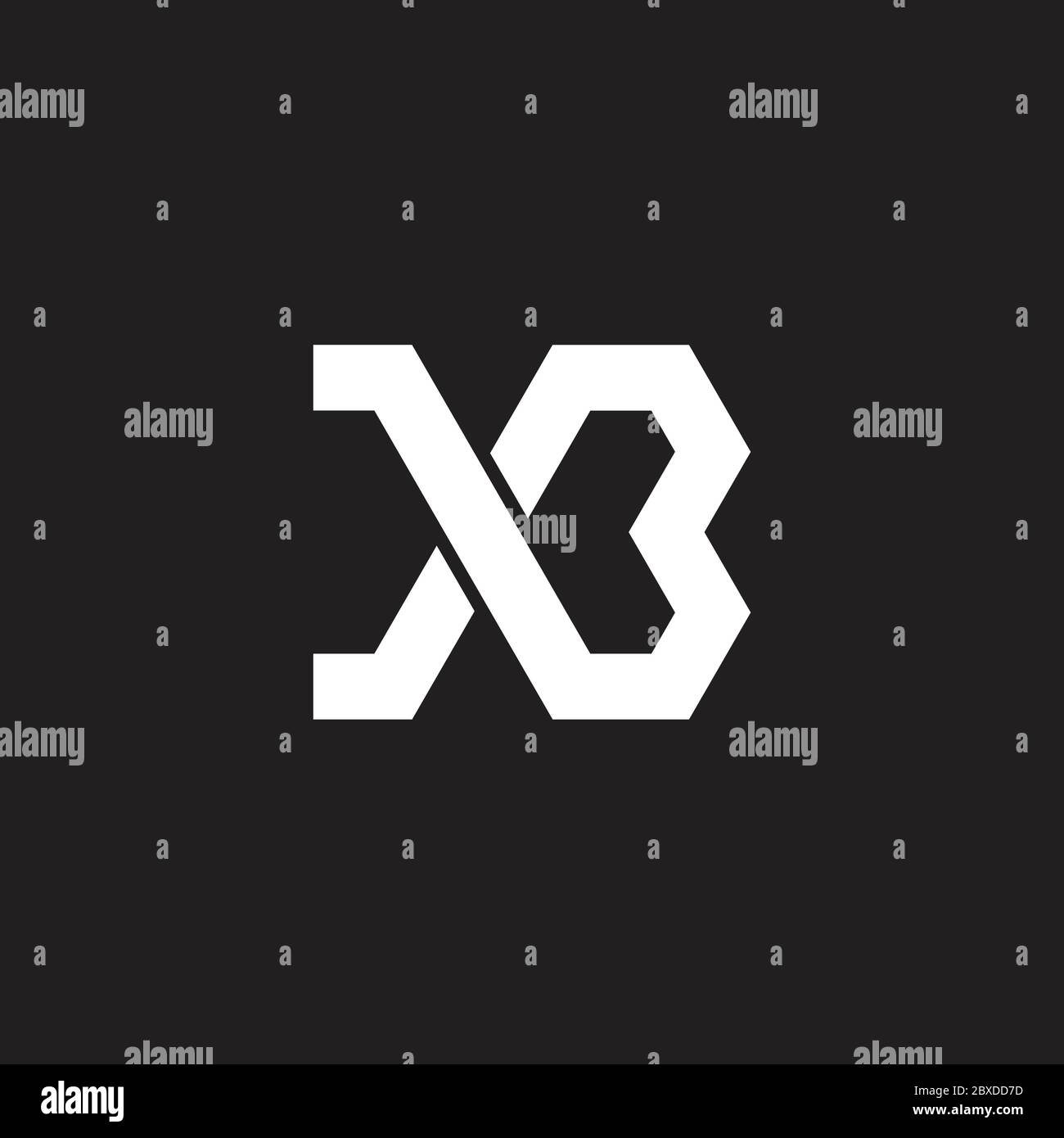 letter xb simple linked overlapping design logo vector Stock Vector ... letter xb simple linked overlapping design logo vector Stock Vector ...