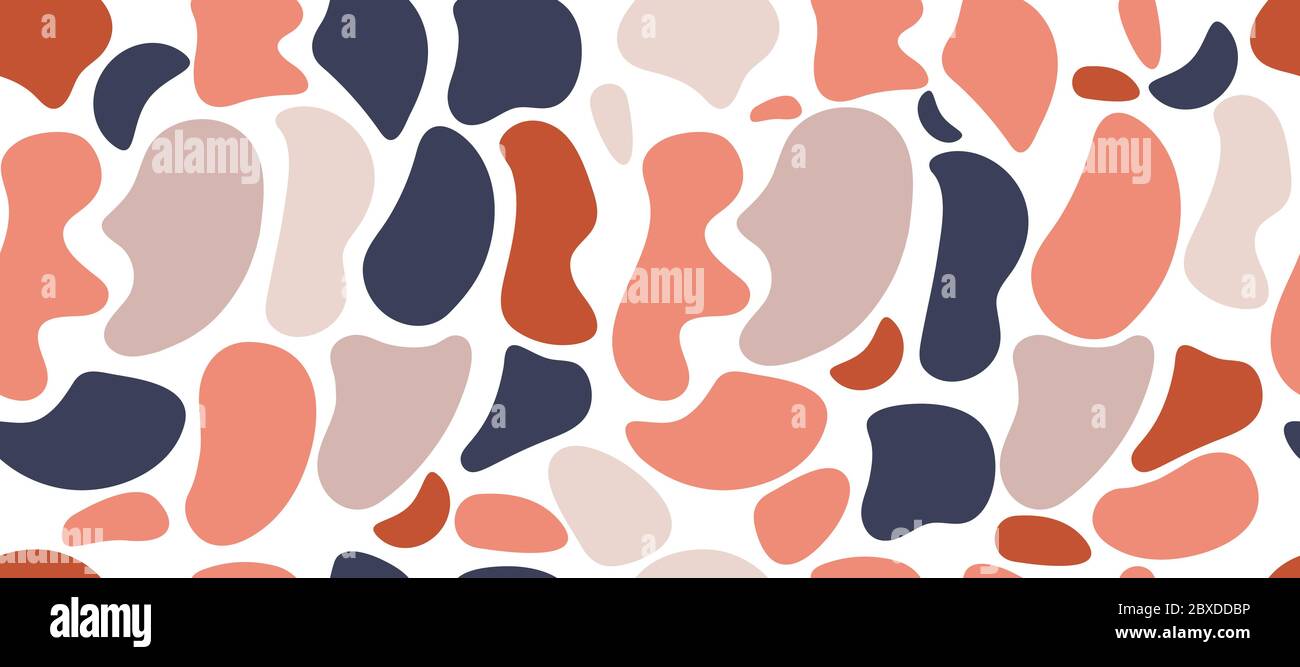 Color spots, seamless random pattern with organic shapes. Blobs on ...