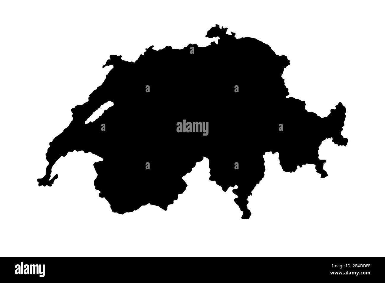 Switzerland map with gray tone on white background,illustration ...