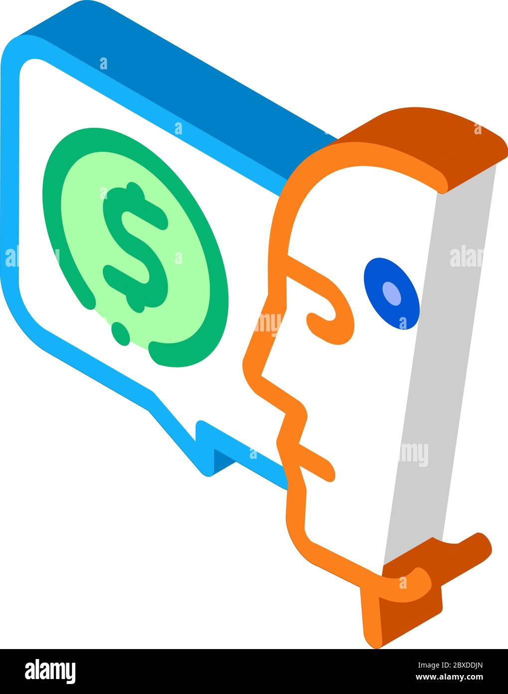 money issue of robot isometric icon vector illustration Stock Vector ...