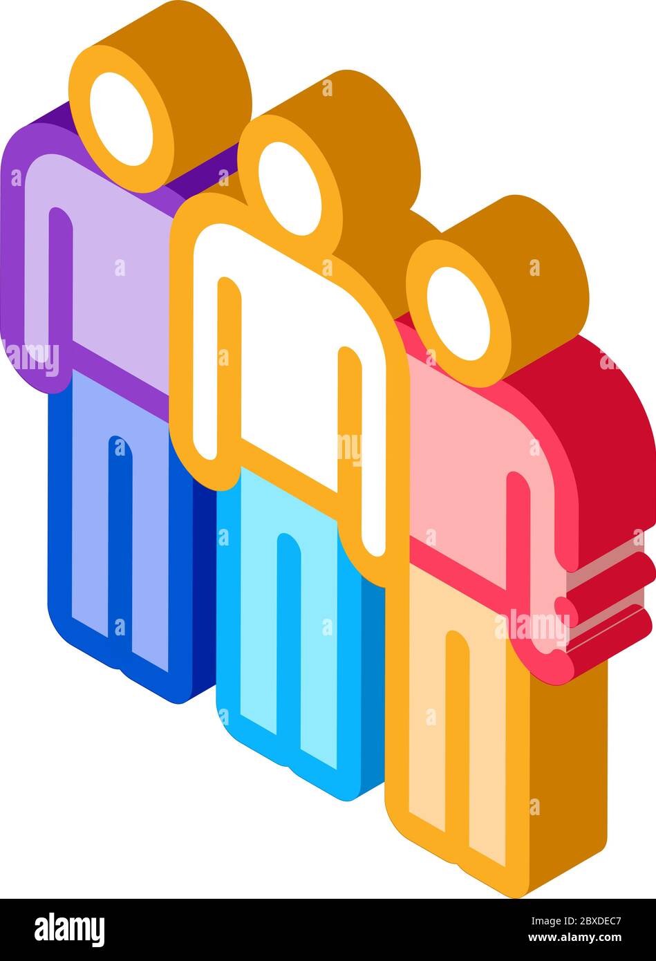 teamwork people isometric icon vector illustration Stock Vector Image ...