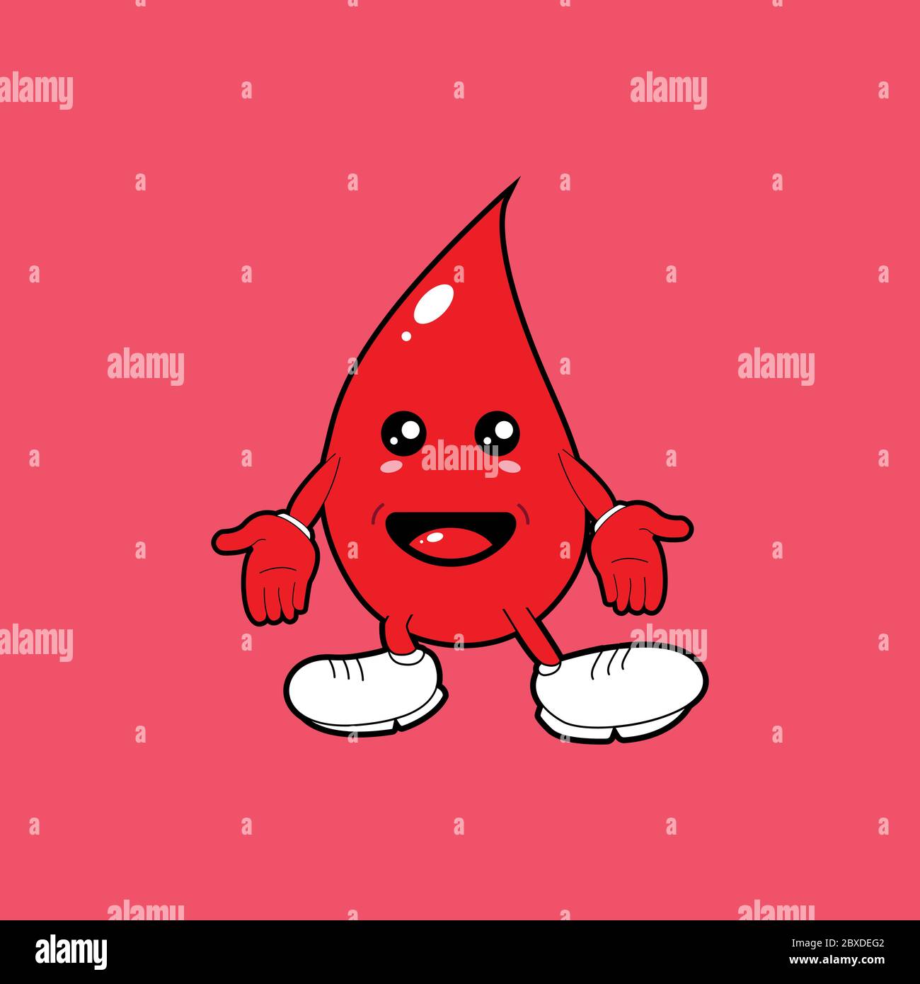 This illustration depicts a blood mascot. This illustration is intended ...