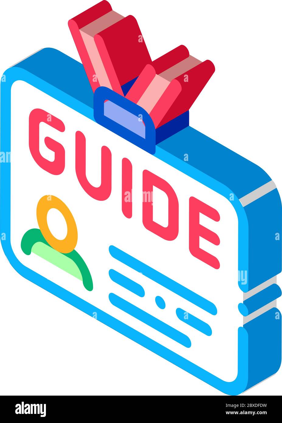 Badge Guide Isometric Icon Vector Illustration Stock Vector Image & Art ...
