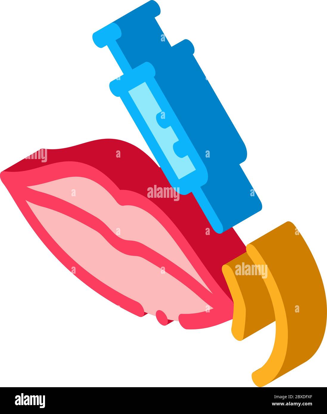 lip injection isometric icon vector illustration Stock Vector Image ...
