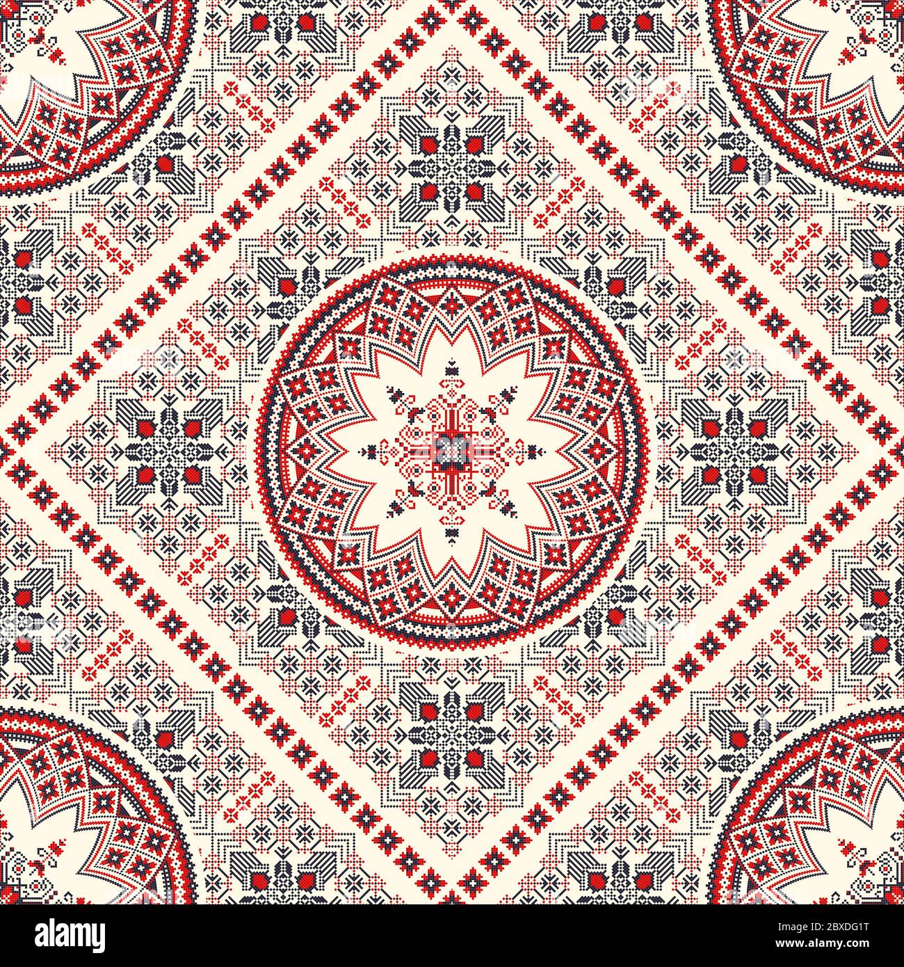 Romanian vector pattern inspired from traditional embroidery Stock ...