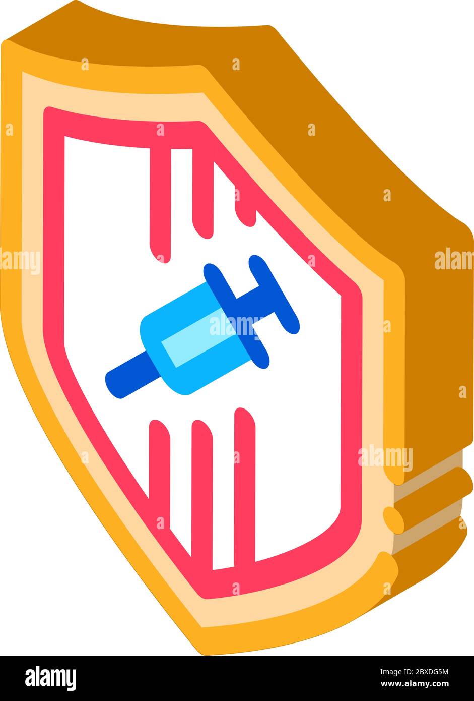 injection protection isometric icon vector illustration Stock Vector ...