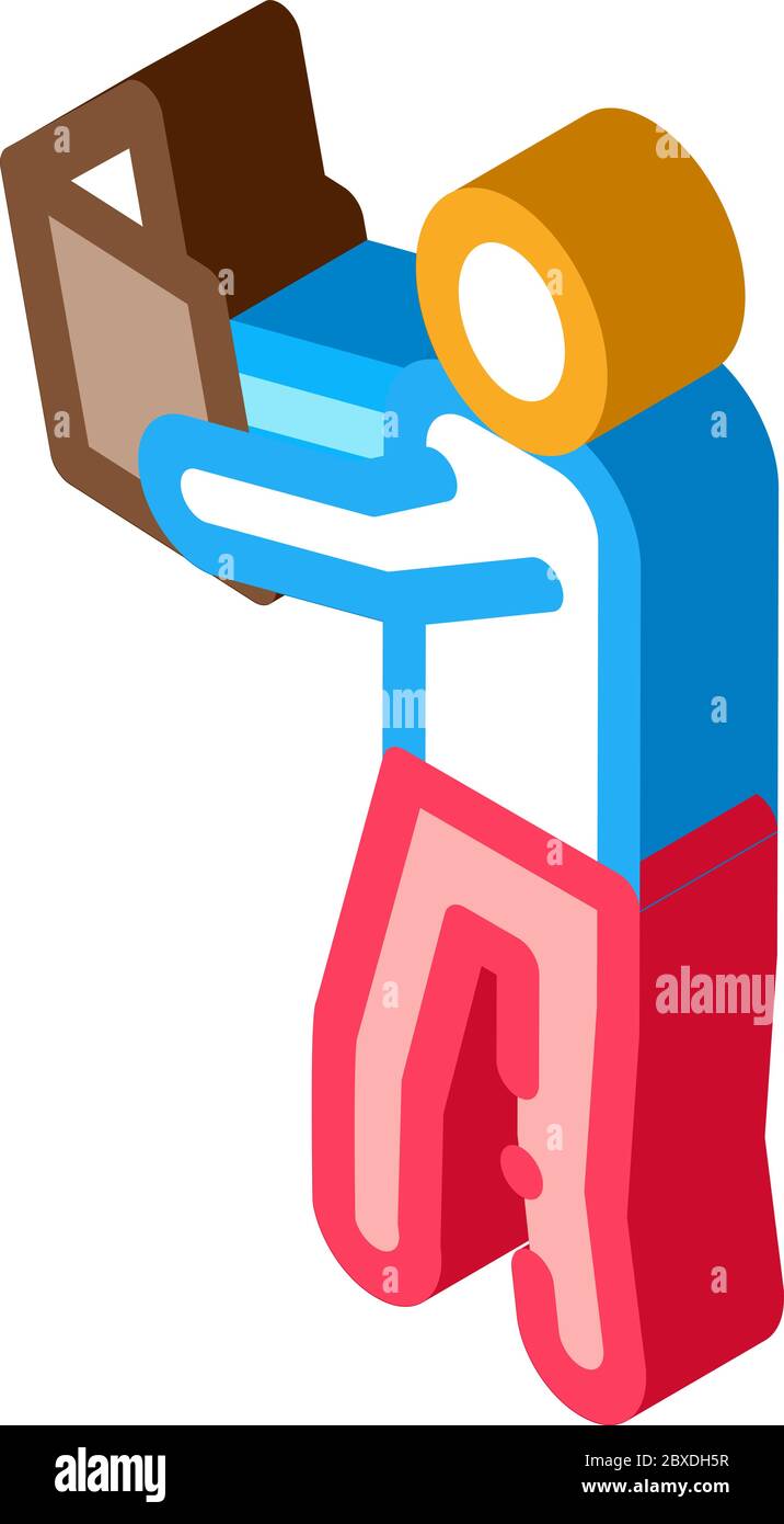 Isometric man reading book Stock Vector Images - Alamy