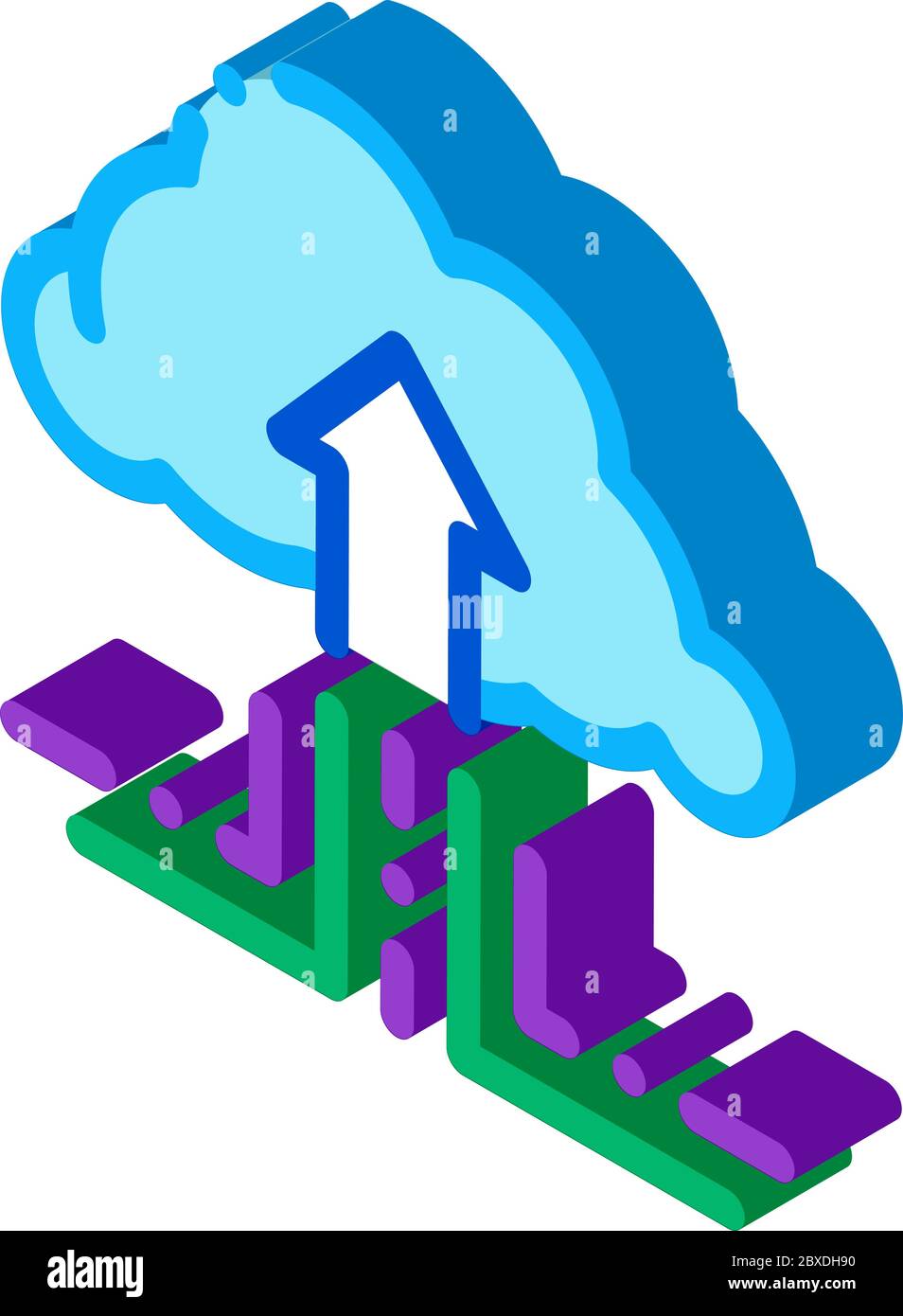 fintech cloud storage isometric icon vector illustration Stock Vector Image & Art - Alamy