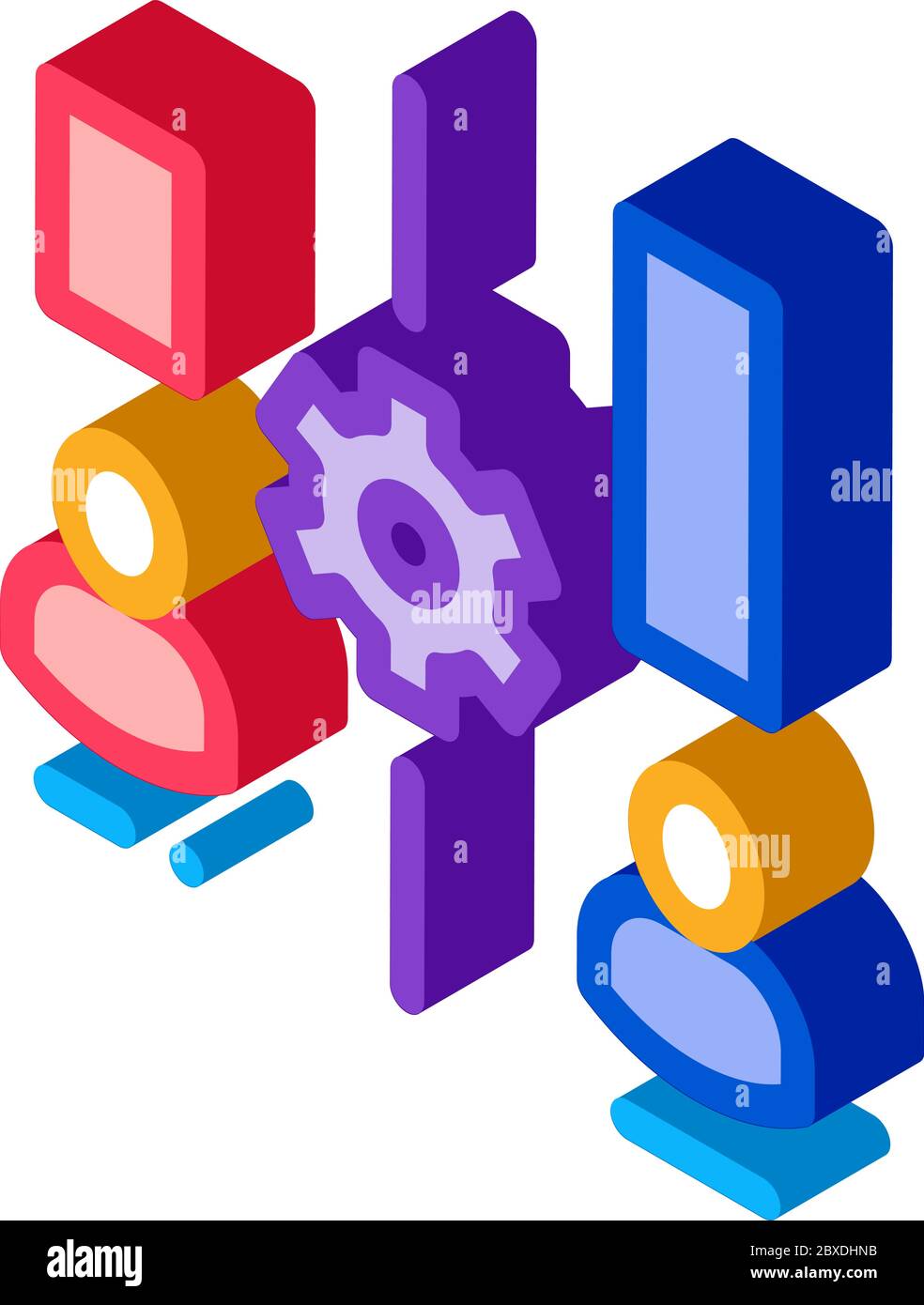 different resources of people isometric icon vector illustration Stock ...