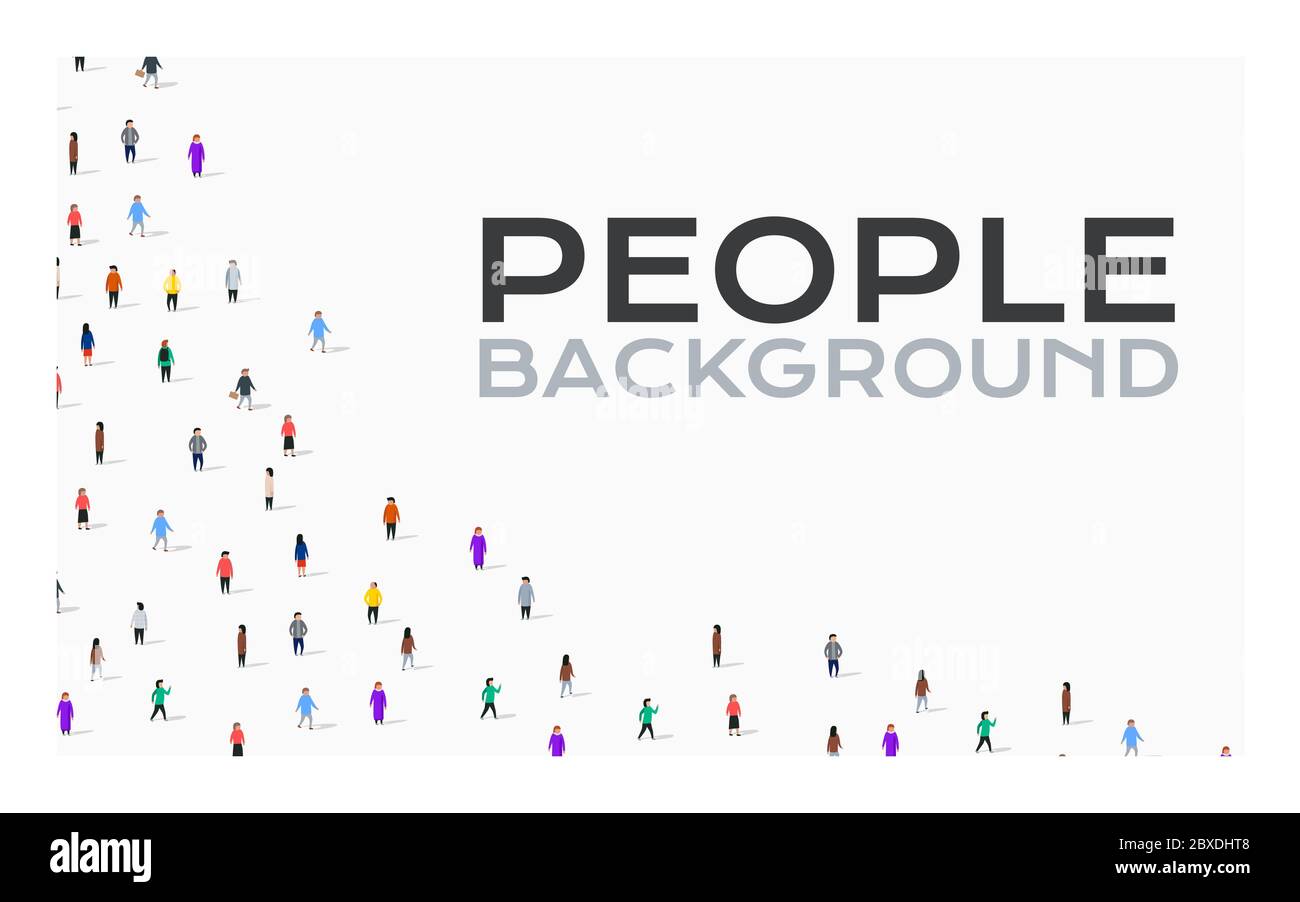 Large group of people on white background. People communication concept ...