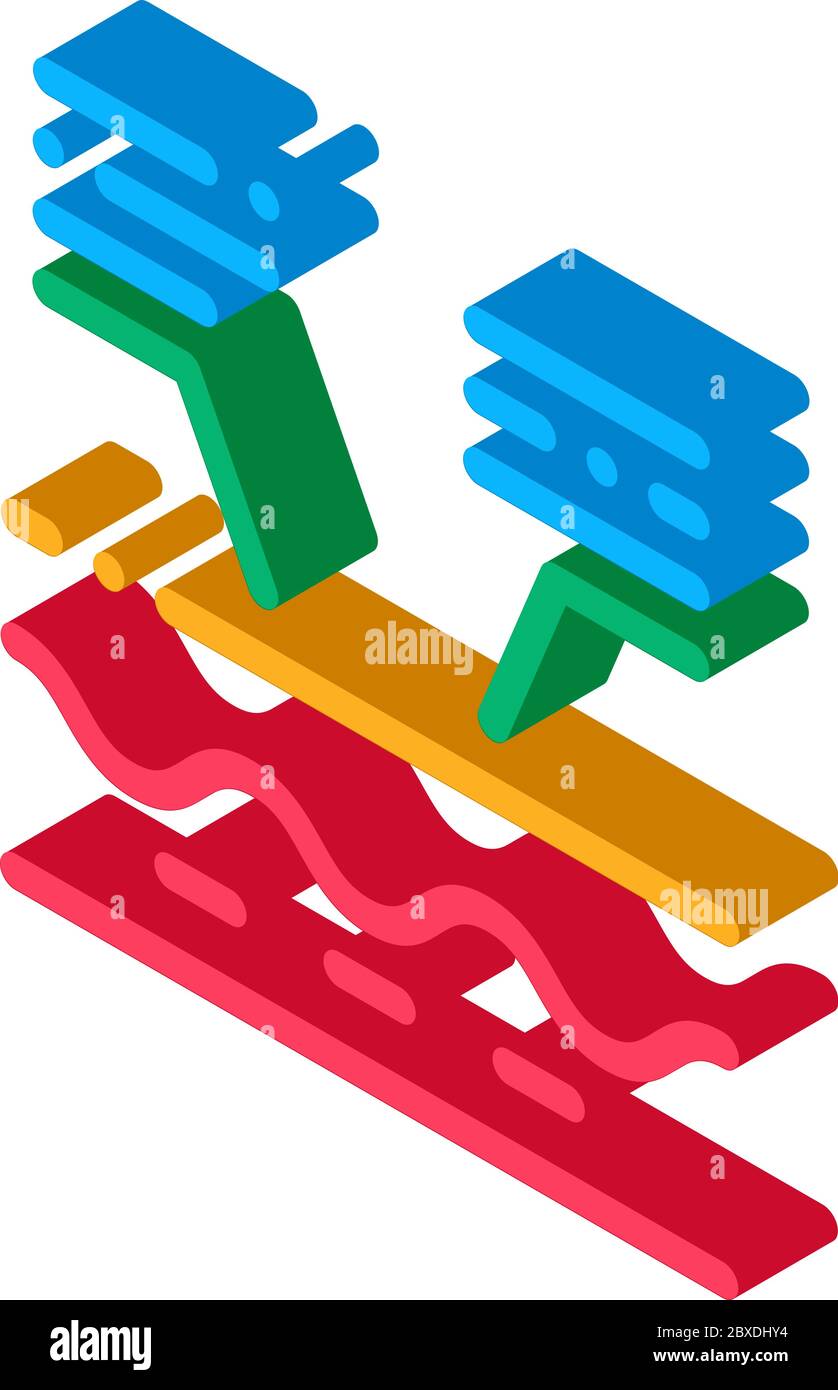 skin structure isometric icon vector illustration Stock Vector Image ...