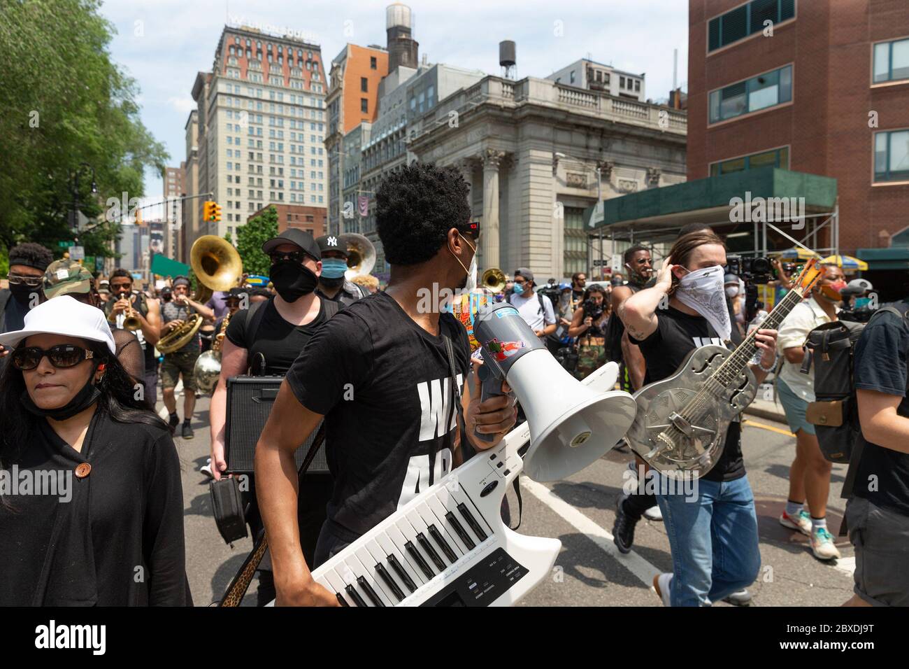 New York, United States. 06th June, 2020. Musician Jon Batiste and his ...