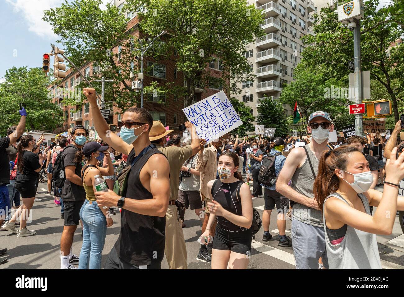 New York, United States. 06th June, 2020. Protesters gathering for ...