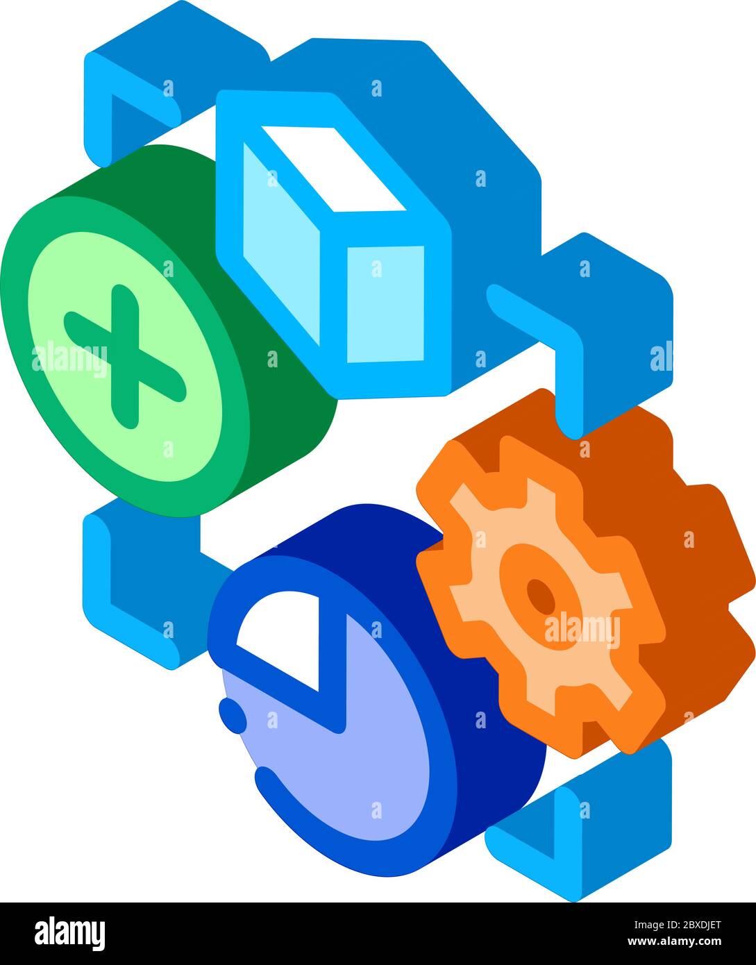 settings software isometric icon vector illustration Stock Vector Image ...