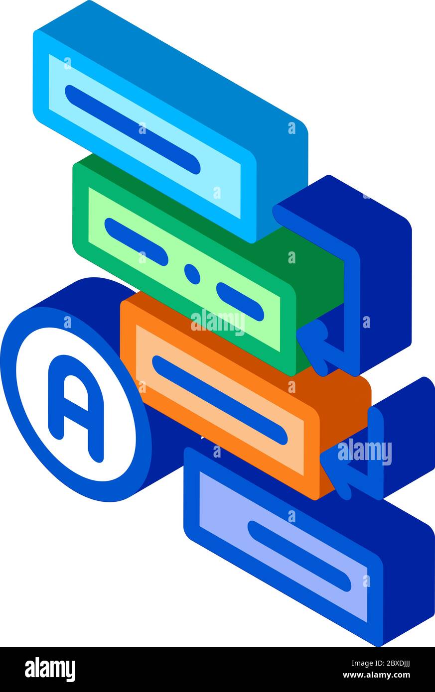 graphical automatic algorithm isometric icon vector illustration Stock Vector Image & Art - Alamy