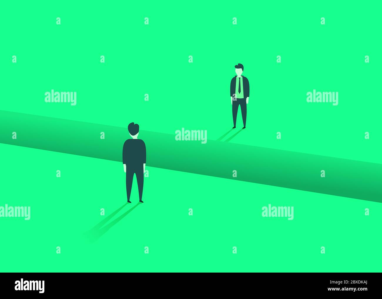 Business comunication or negotiation problems, issues. Two businessmen ...