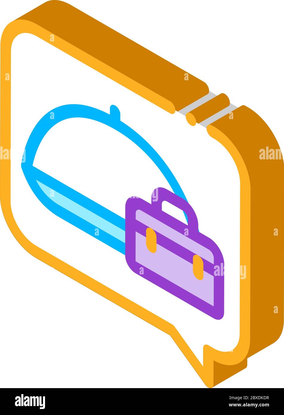 business lunch isometric icon vector illustration Stock Vector Image ...