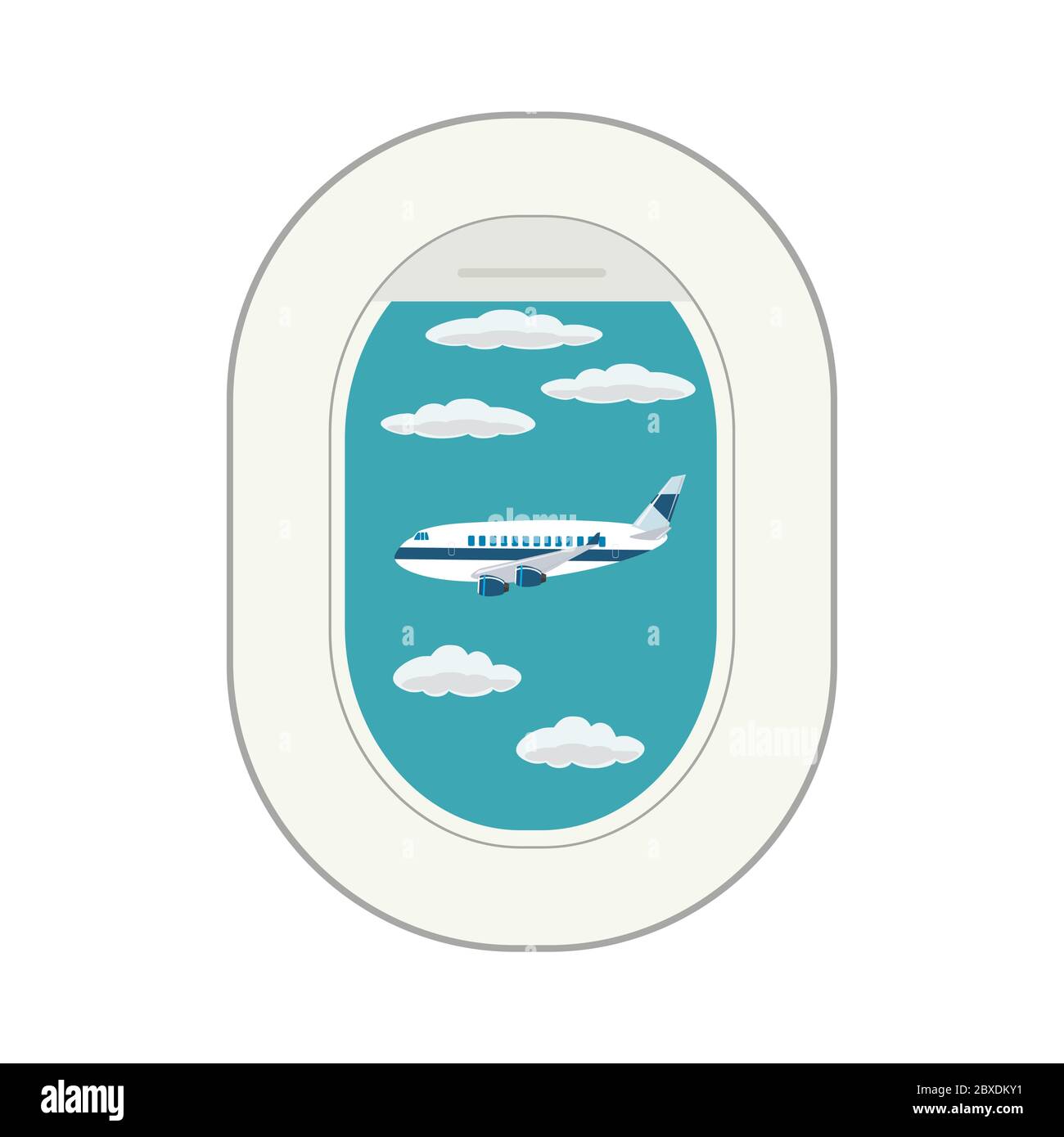 Design template with aircraft porthole,flat vector illustration Stock ...