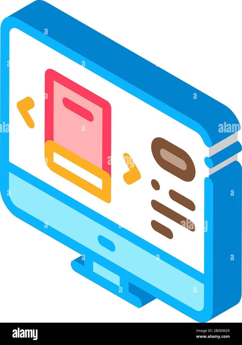 computer book selection isometric icon vector illustration Stock Vector ...