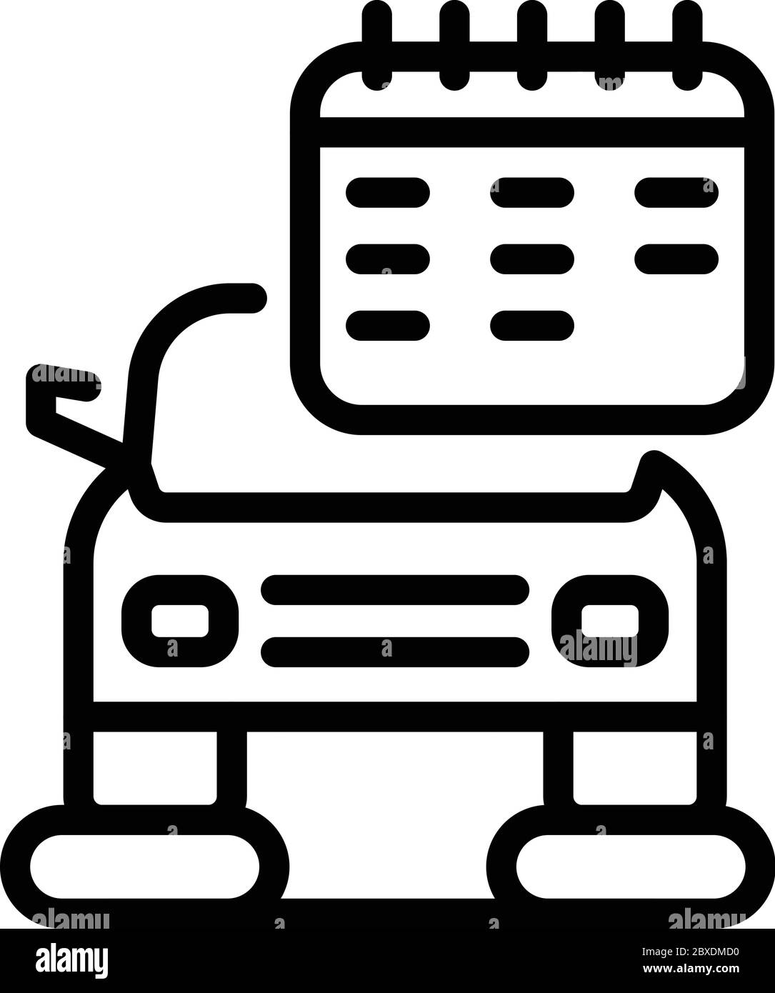 Calendar car service icon, outline style Stock Vector Image & Art - Alamy