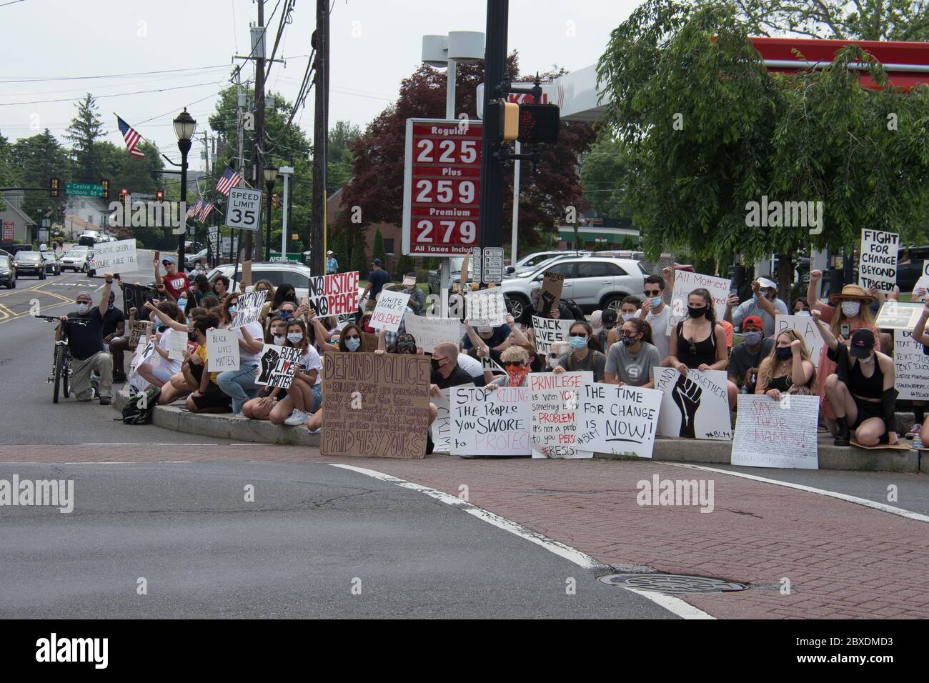 06 June 2020 - Newtown, Pennsylvania, USA - BLM, Black Lives Matter ...