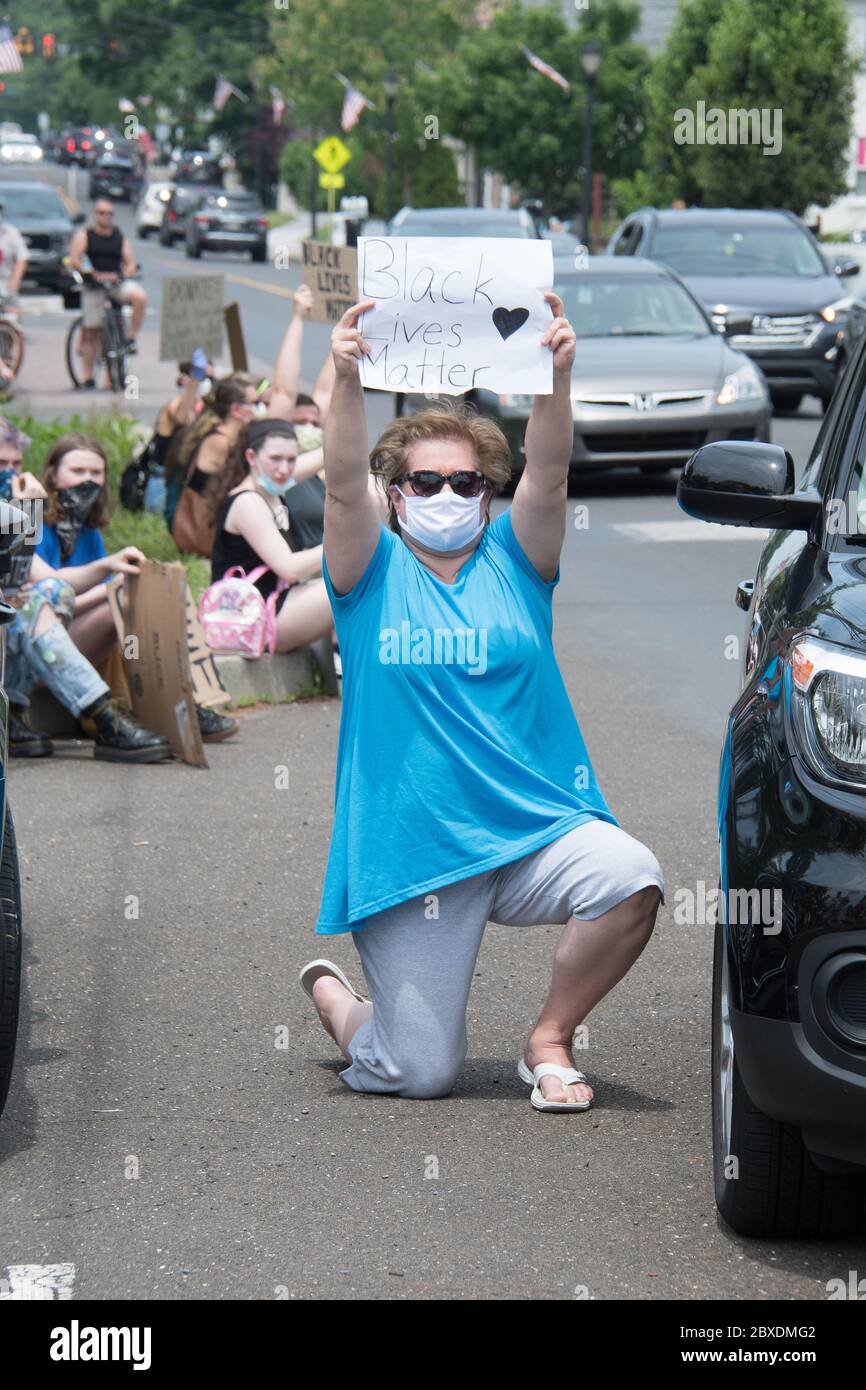 06 June 2020 - Newtown, Pennsylvania, USA - BLM, Black Lives Matter ...