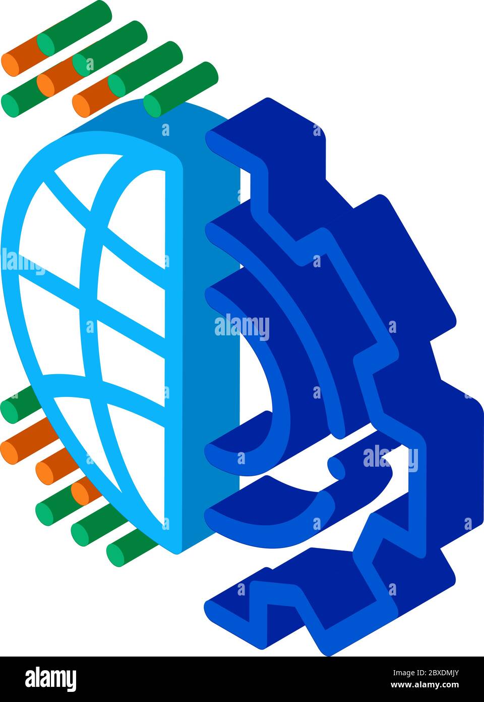 automated internet settings isometric icon vector illustration Stock ...