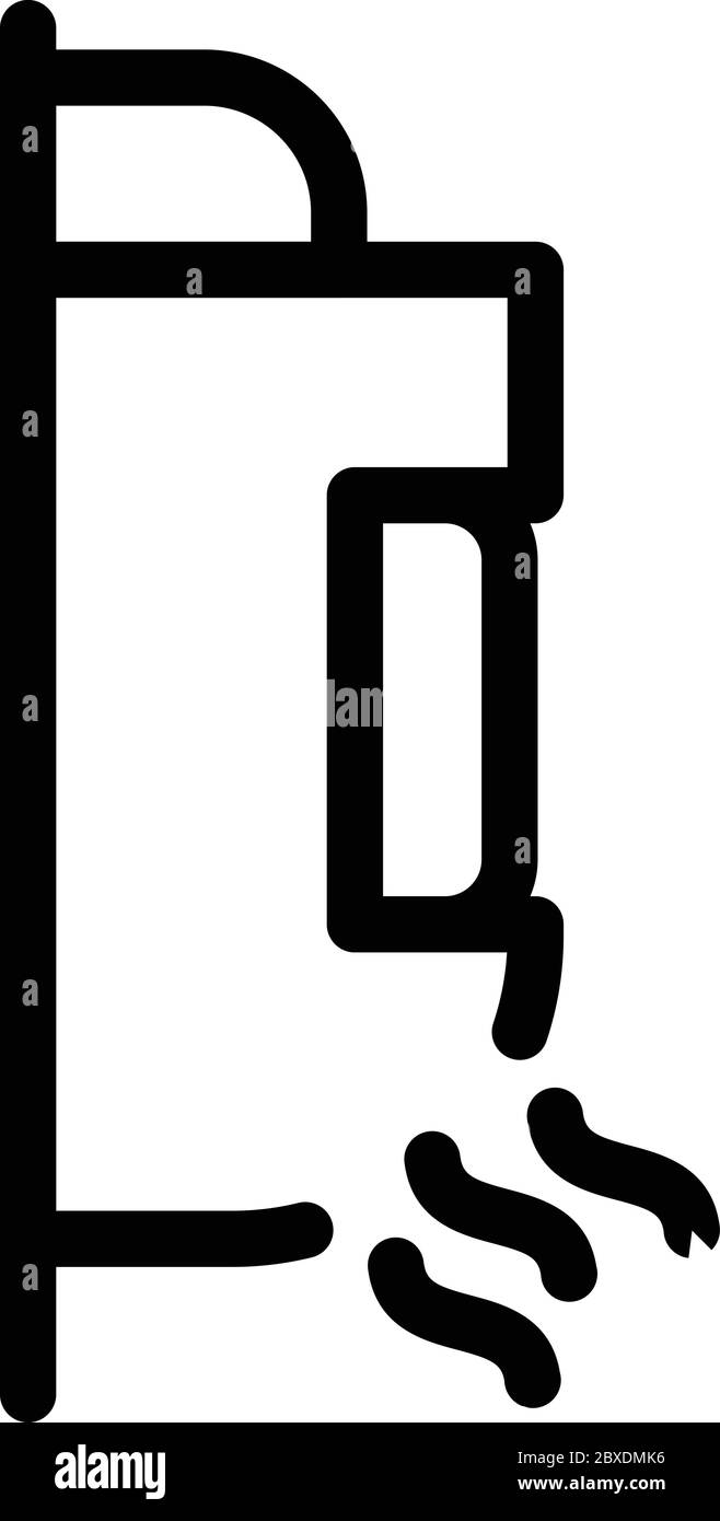 Air conditioner side view icon, outline style Stock Vector Image & Art ...