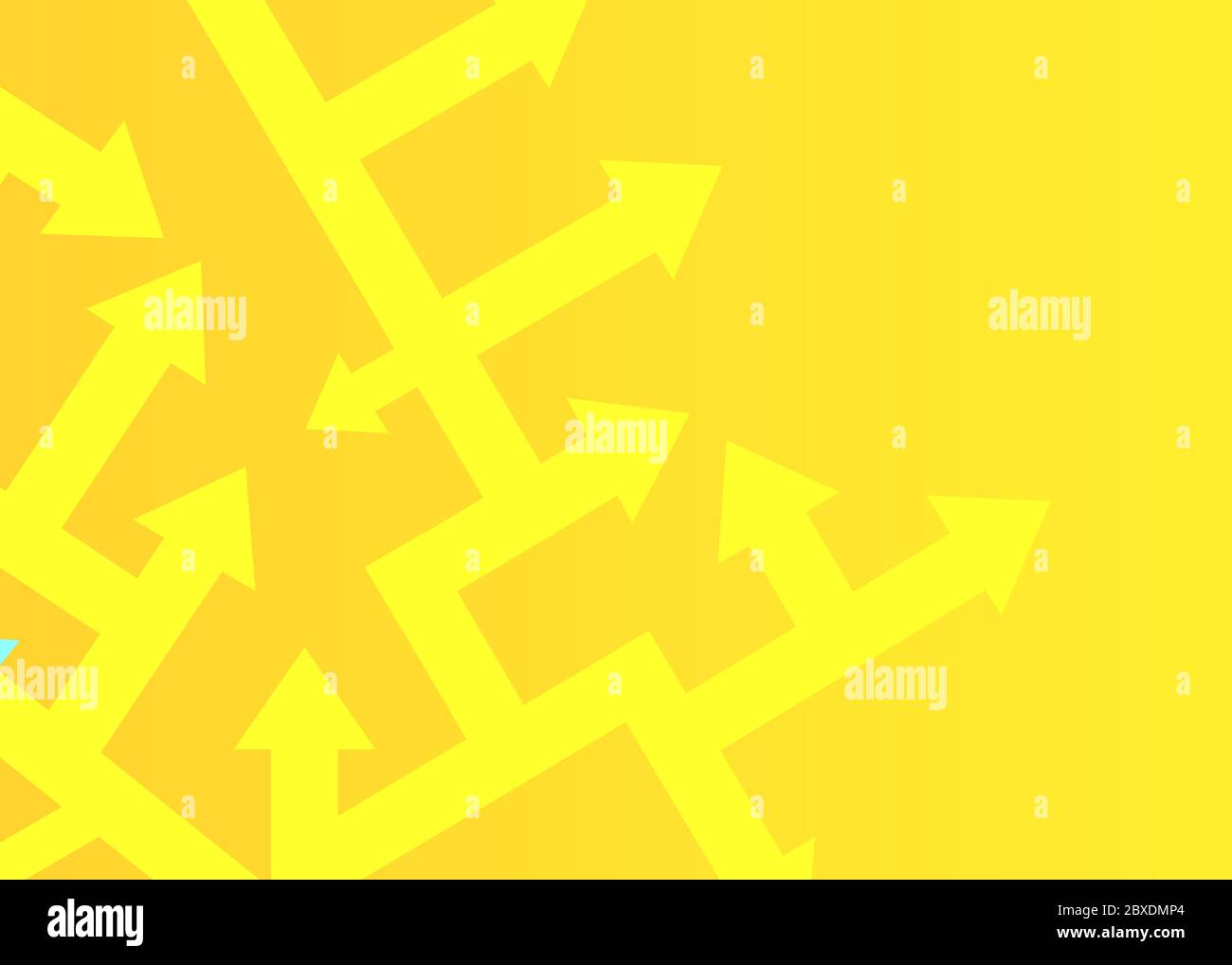 Arrows point in different directions. The concept of problem solving ...