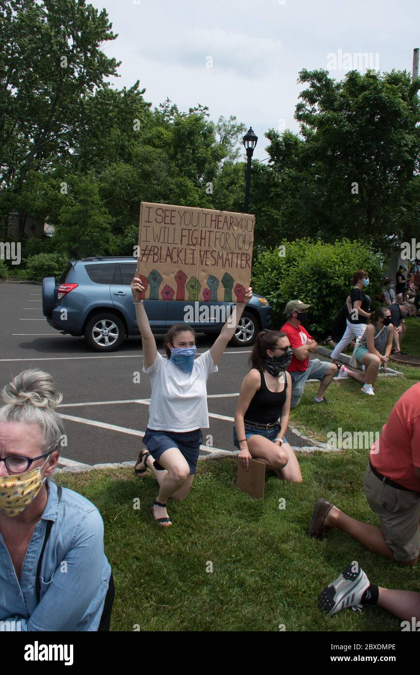 06 June 2020 - Newtown, Pennsylvania, USA - BLM, Black Lives Matter ...