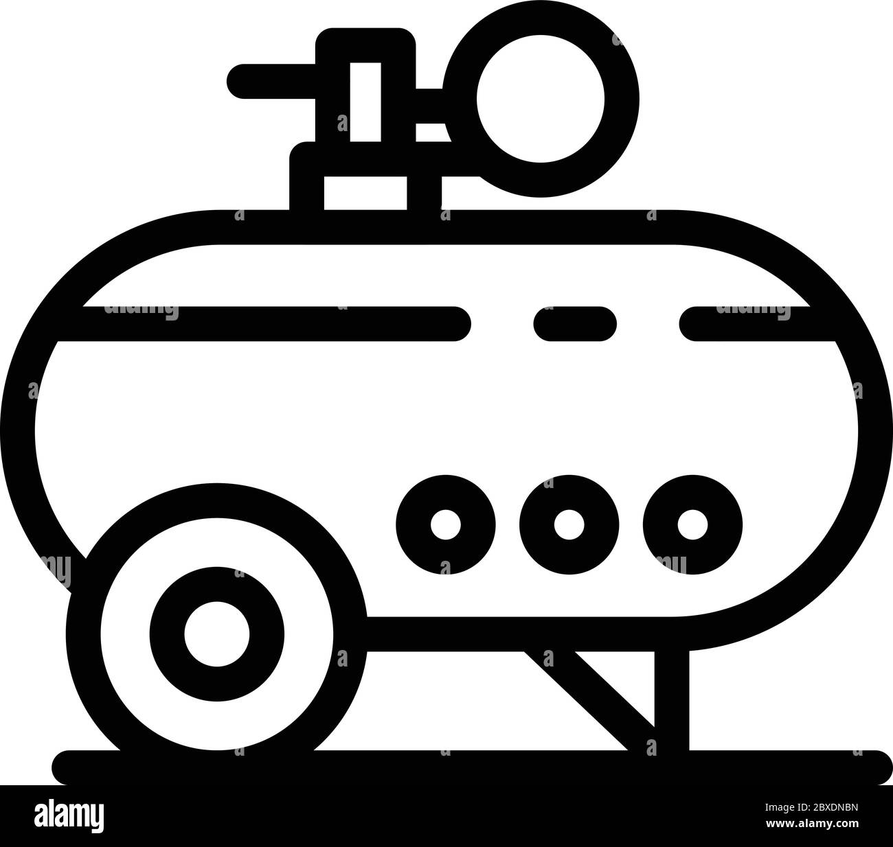 Instrument air compressor icon, outline style Stock Vector Image & Art ...