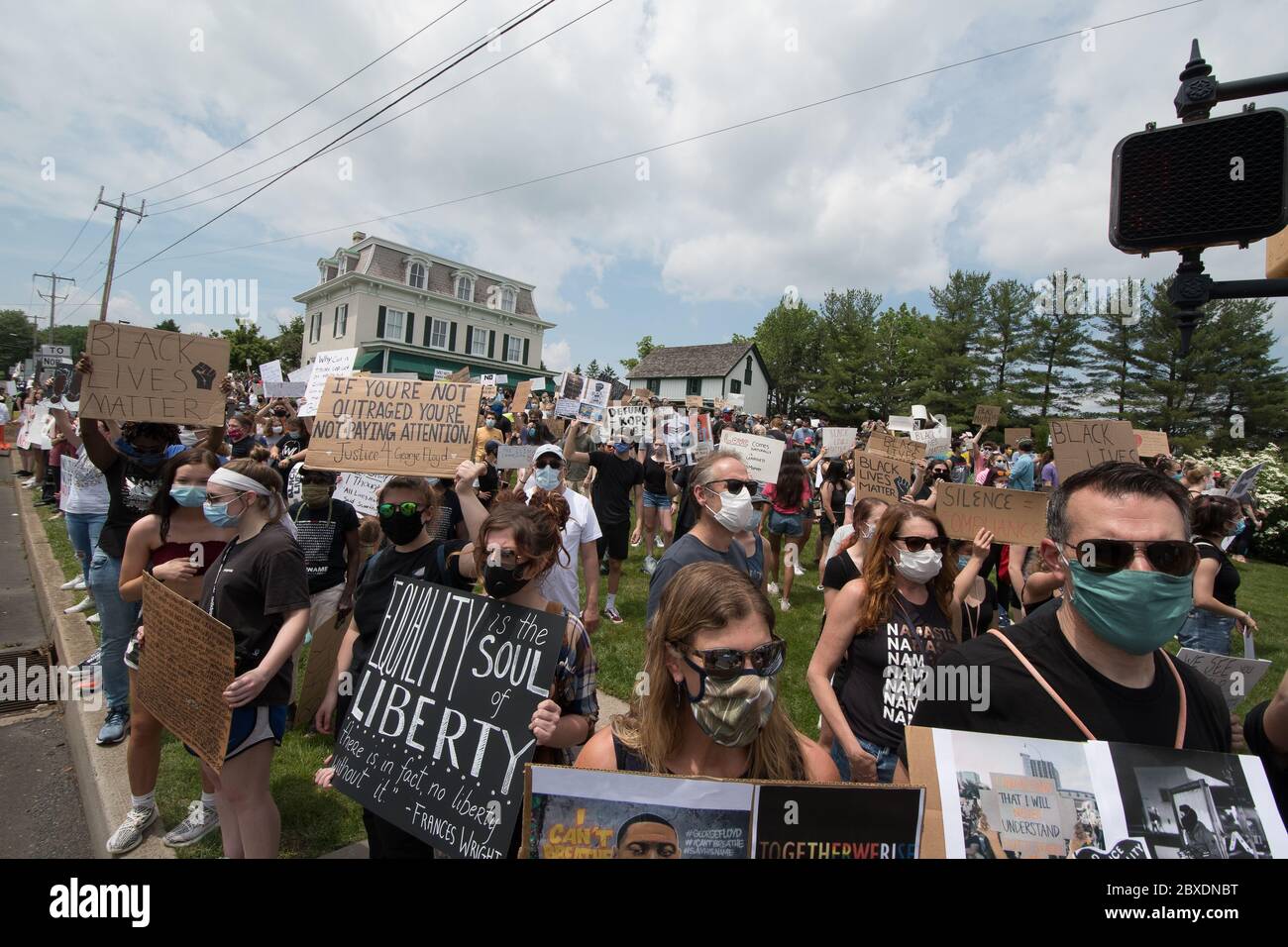 06 June 2020 - Newtown, Pennsylvania, USA - BLM, Black Lives Matter ...