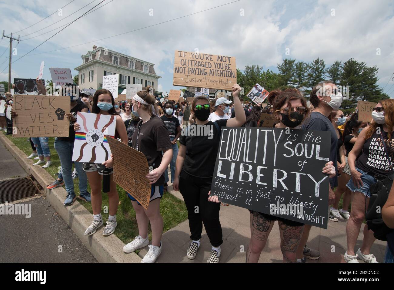 06 June 2020 - Newtown, Pennsylvania, USA - BLM, Black Lives Matter ...