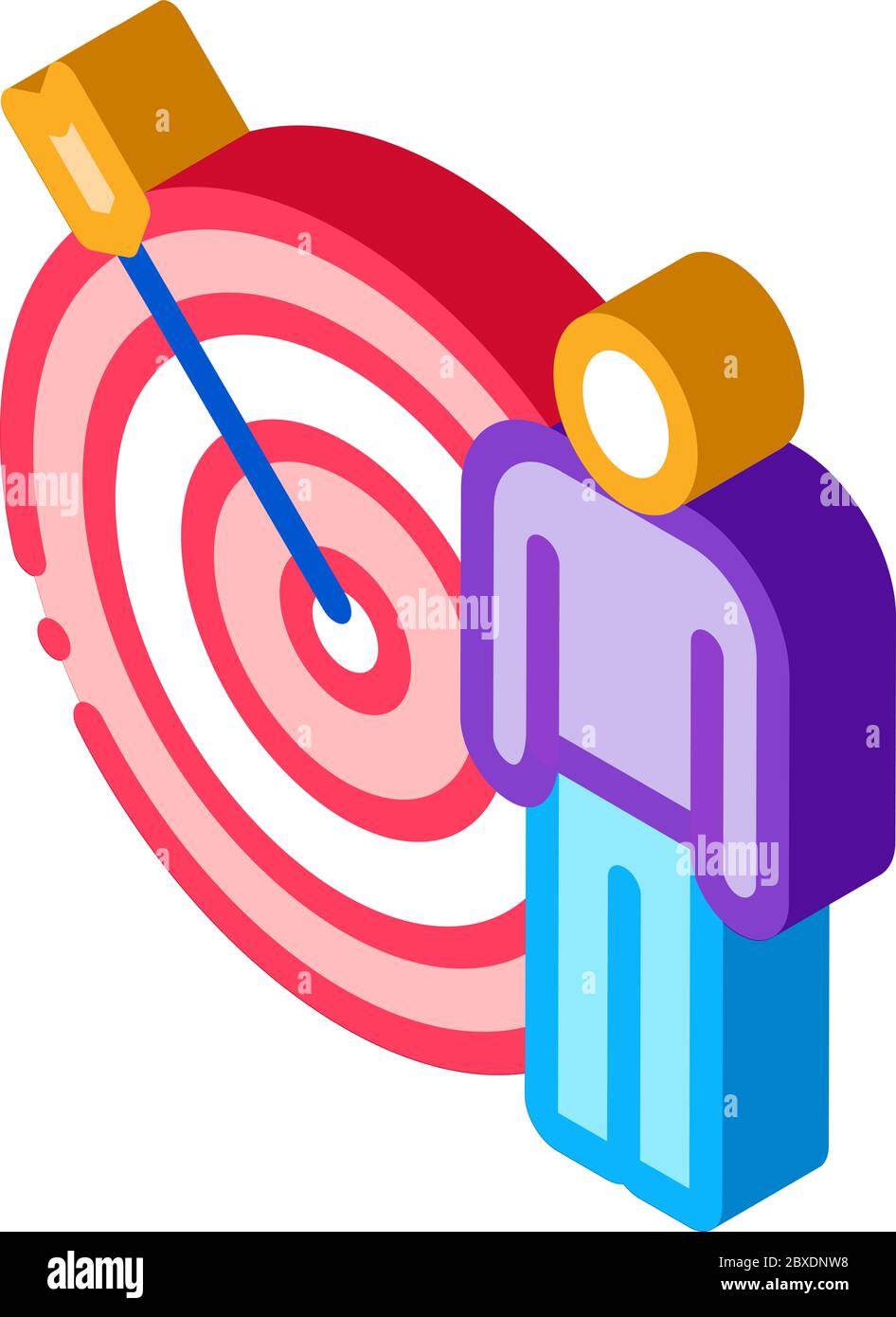 target hit isometric icon vector illustration Stock Vector Image & Art ...